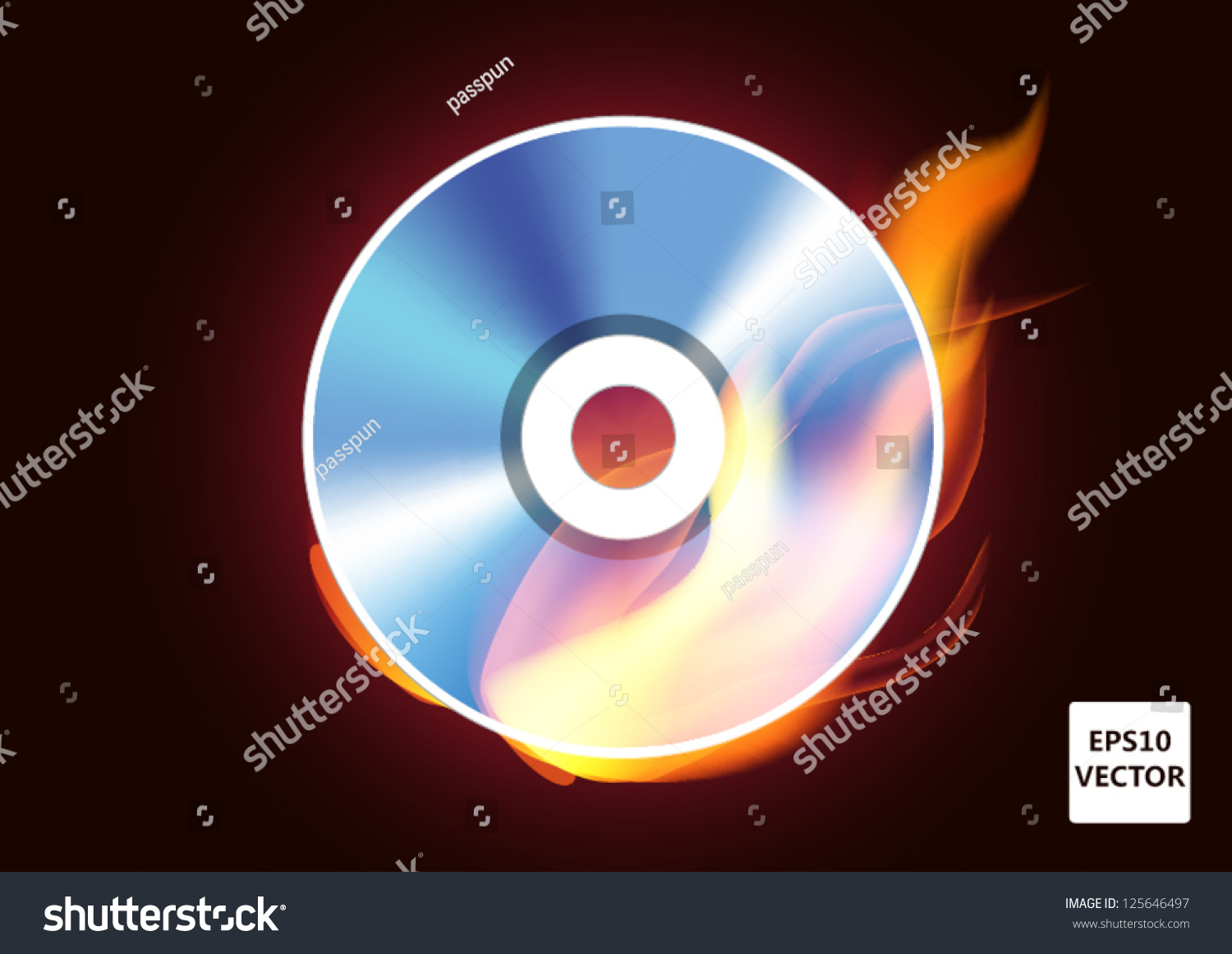 Burning Cd Dvd Stock Vector (Royalty Free) 125646497 | Shutterstock