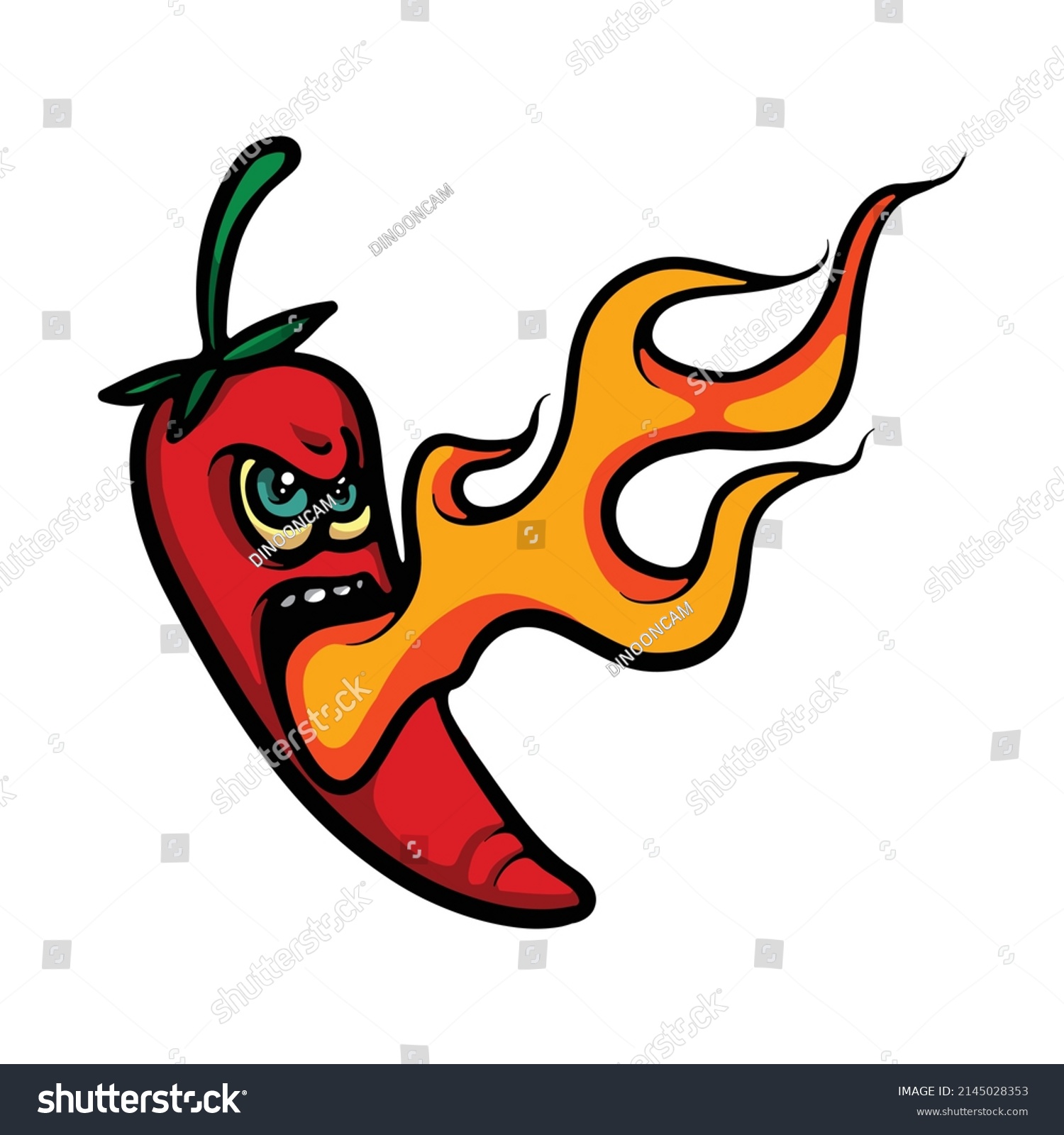 Burning Chilli Cartoon Vector Illustration Stock Vector (Royalty Free ...