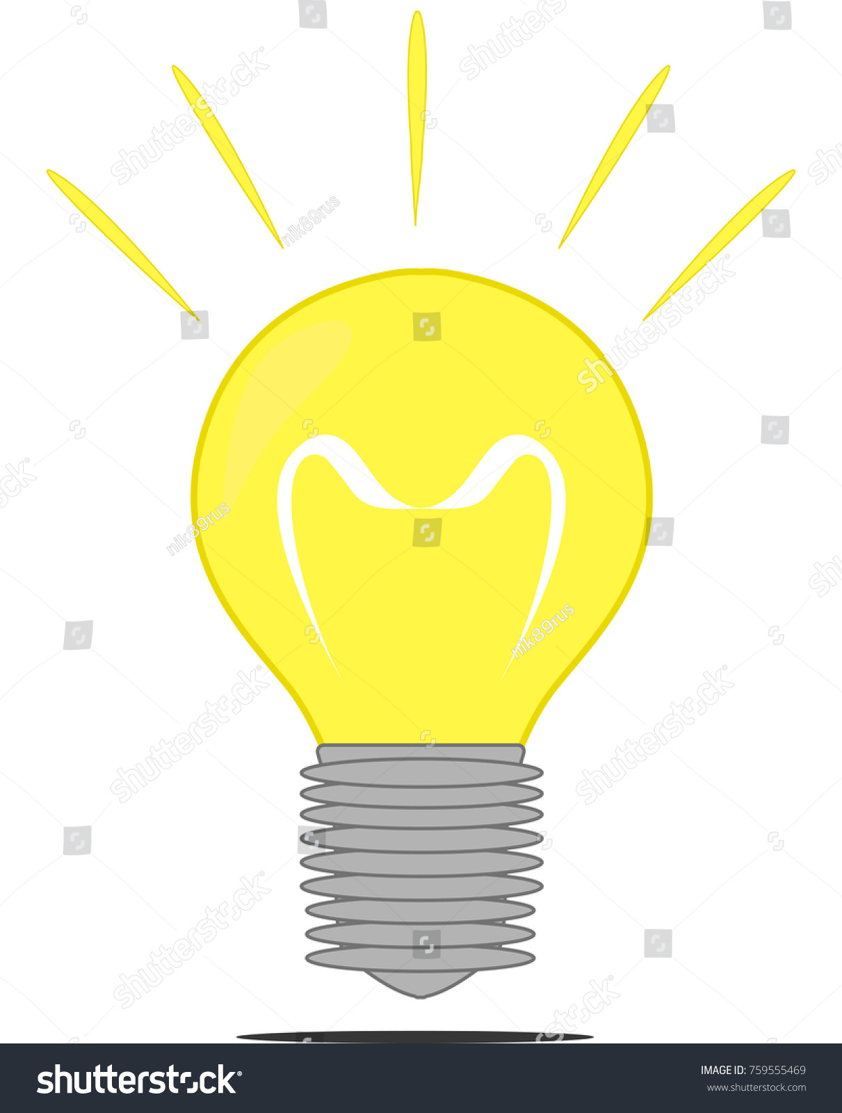 Burning Lamp Shade Stock Vector (Royalty Free) 759555469