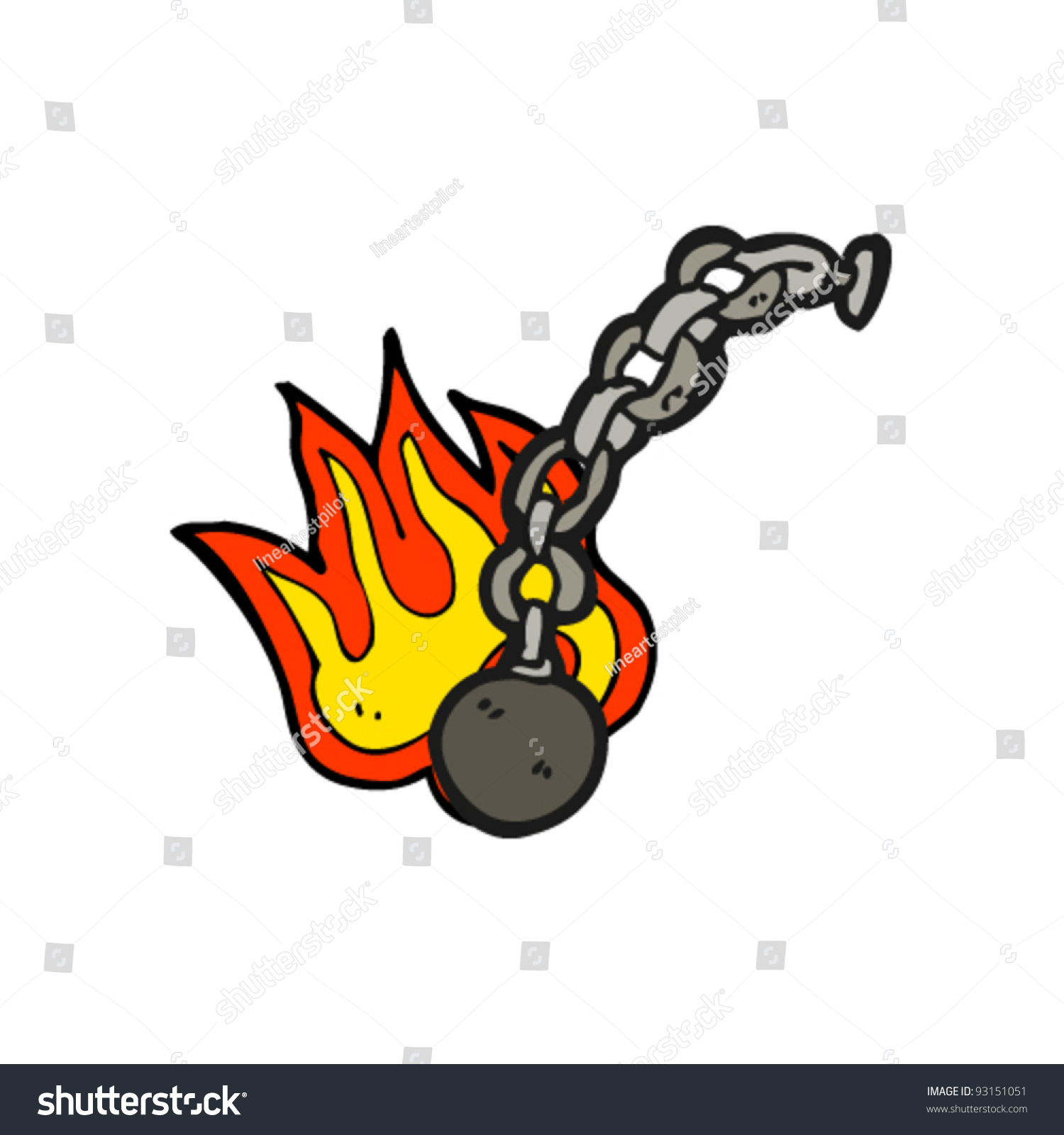 Burning Manacle Cartoon Stock Vector (Royalty Free) 93151051