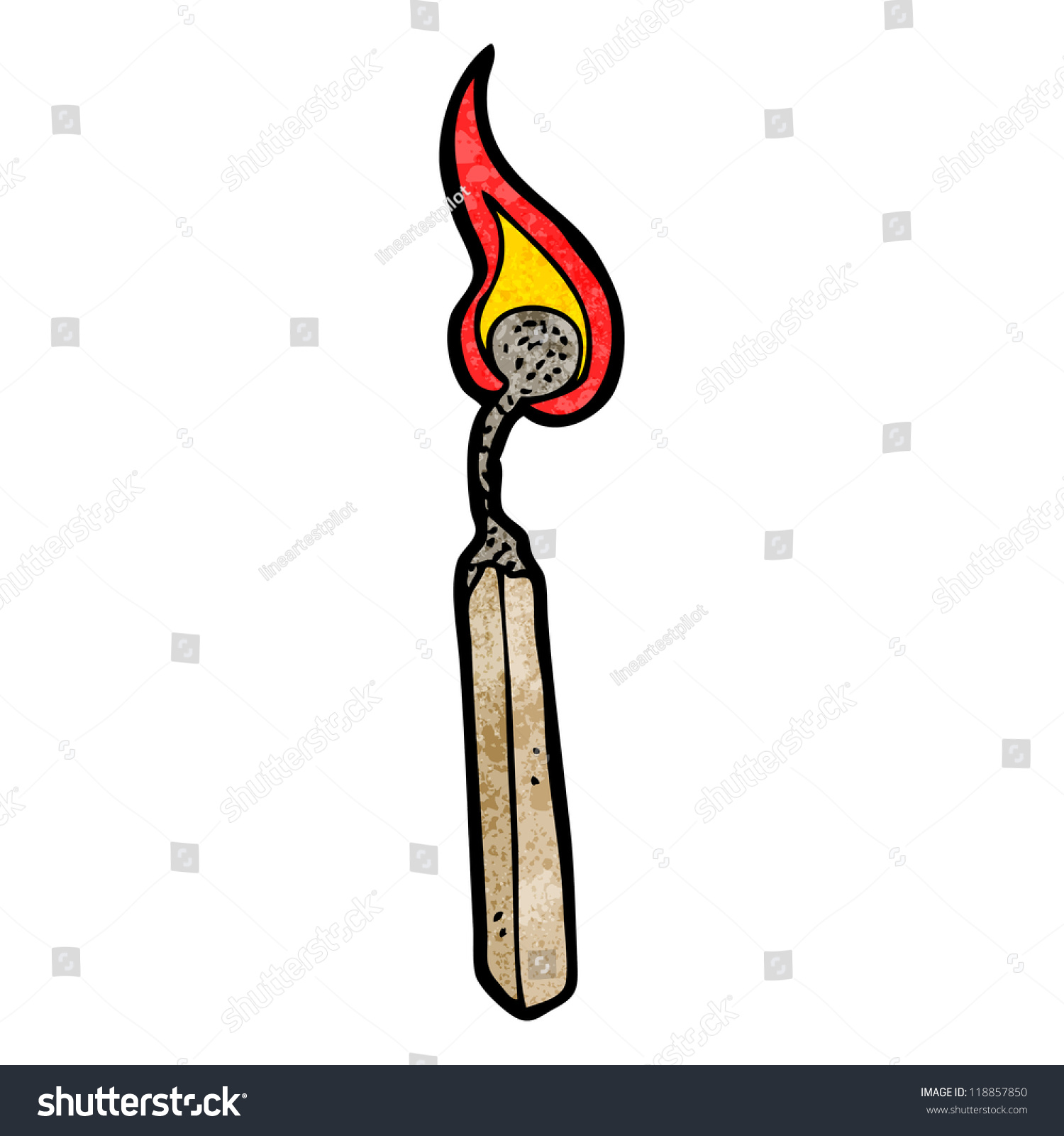 Burning Match Cartoon Stock Vector (Royalty Free) 118857850 | Shutterstock