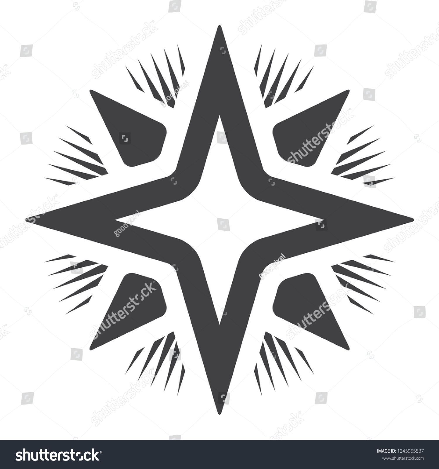Burning Star Sign Vector Illustration Stock Vector (Royalty Free ...