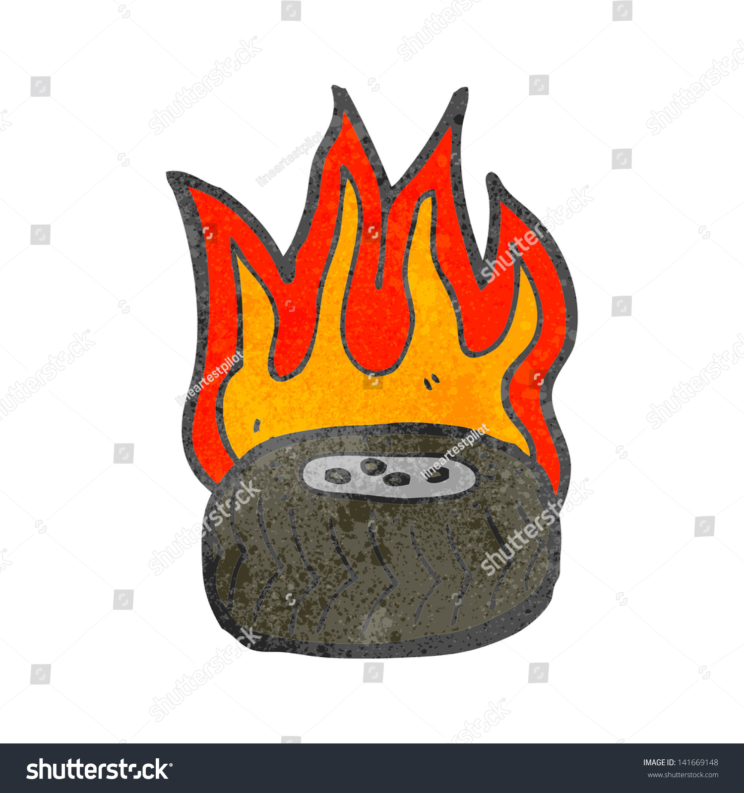 Burning Tyre Cartoon Stock Vector (Royalty Free) 141669148 | Shutterstock