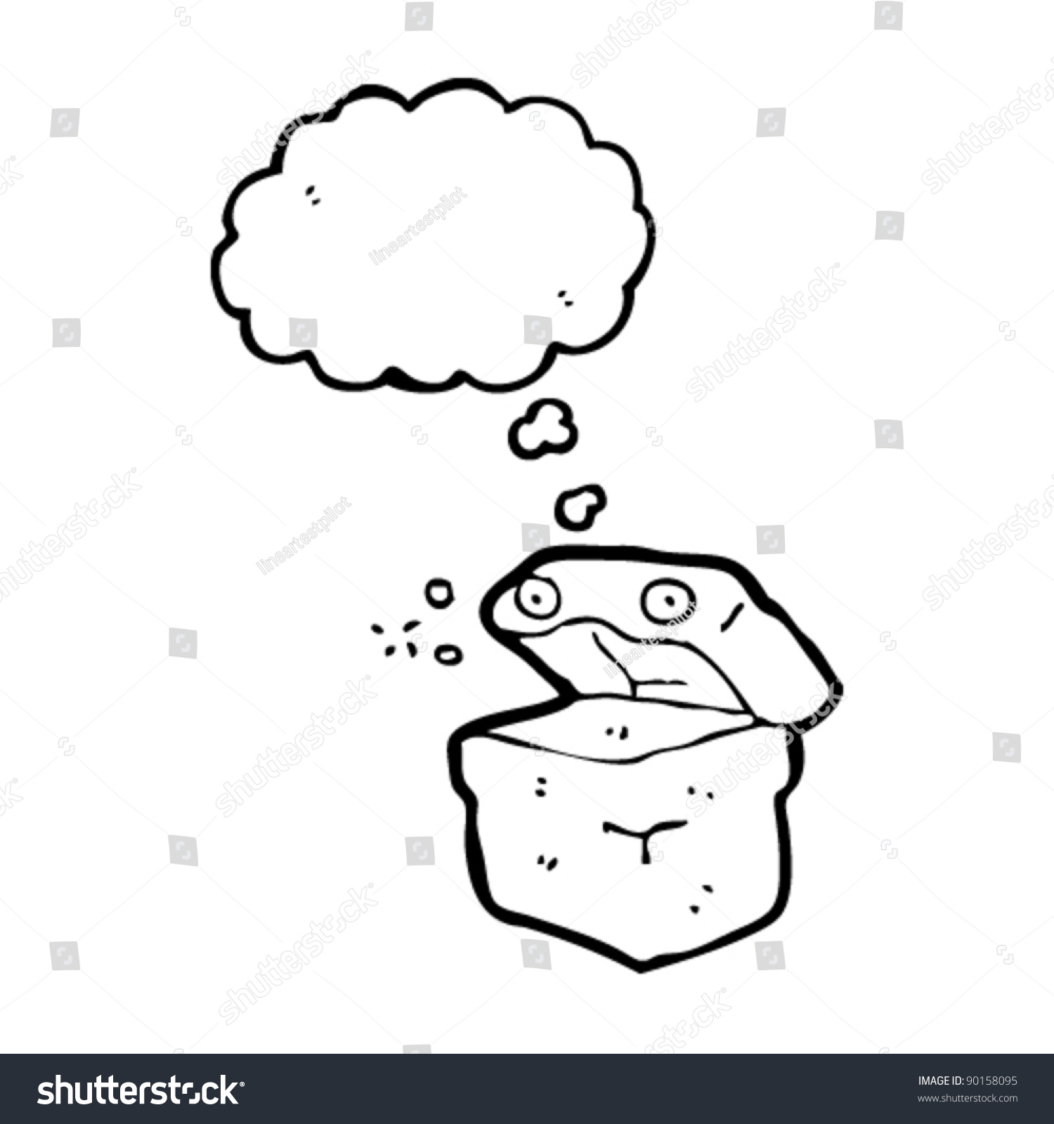 Burping Box Cartoon Stock Vector (Royalty Free) 90158095