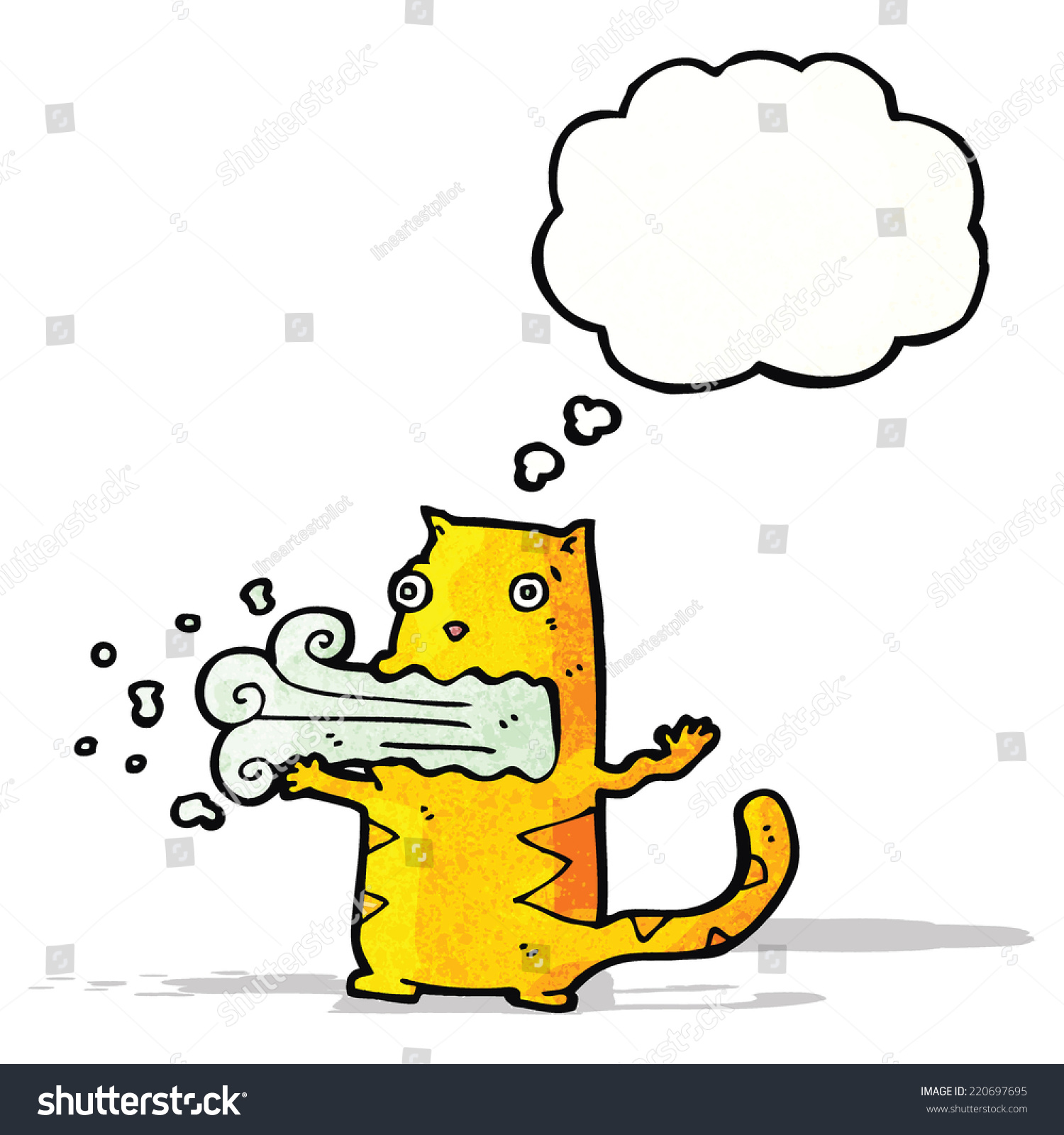 Burping Cat Cartoon Stock Vector (Royalty Free) 220697695