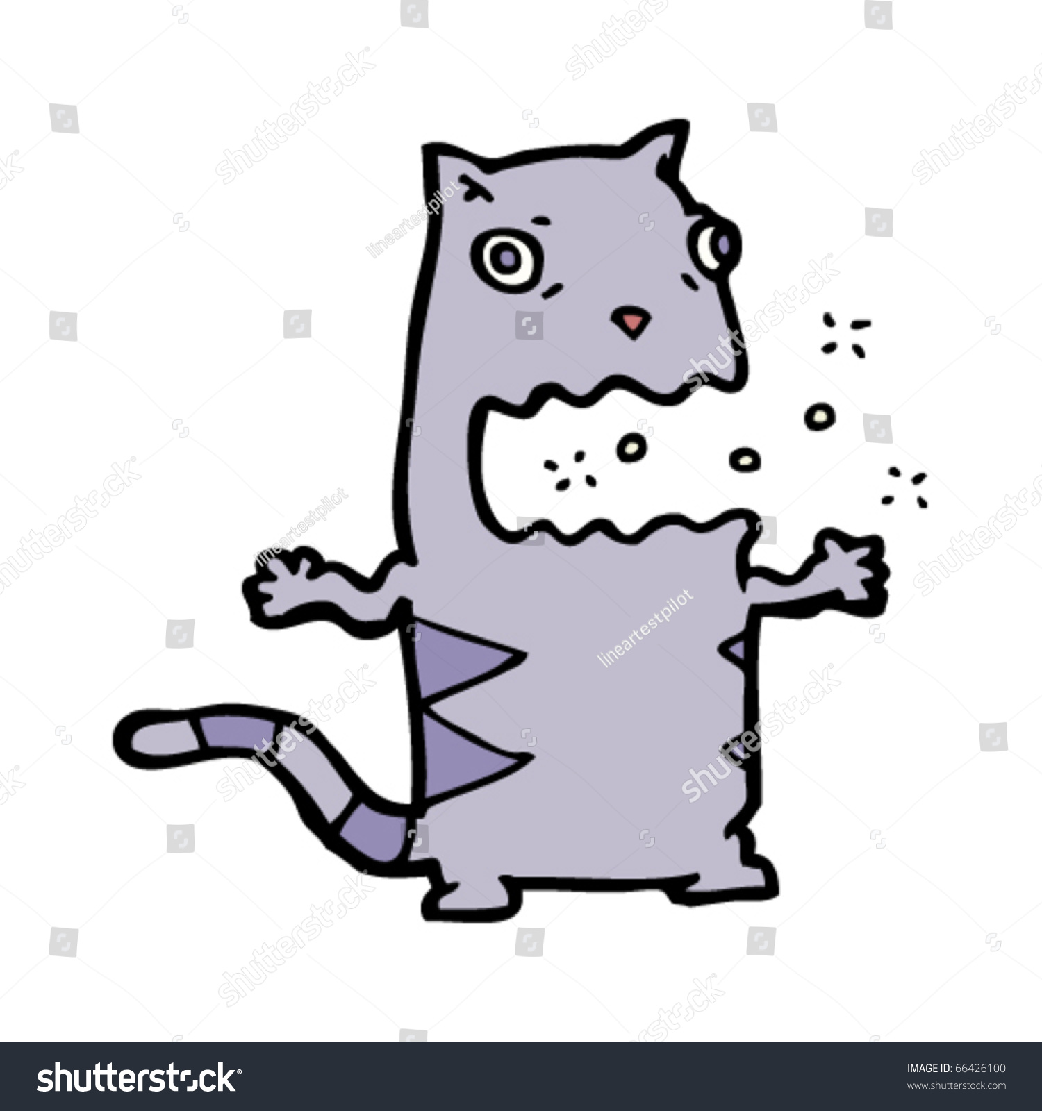 Burping Cat Cartoon Stock Vector (Royalty Free) 66426100