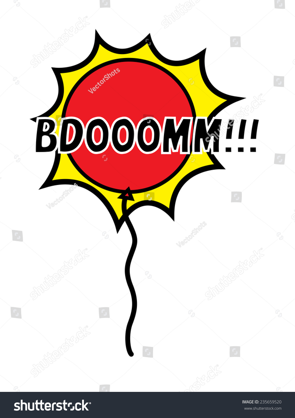 Burst Balloon Stock Vector (Royalty Free) 235659520 | Shutterstock