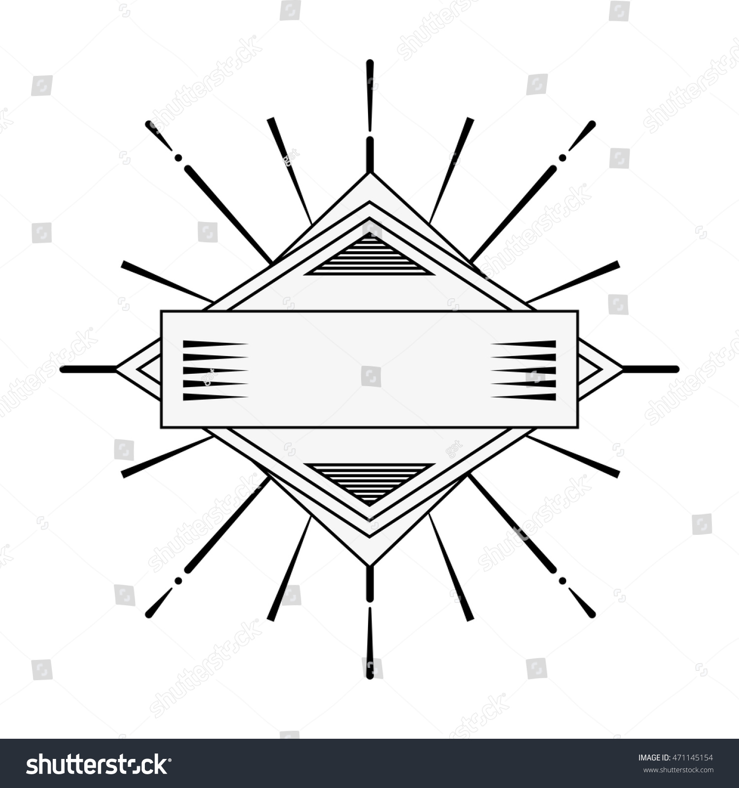 Burst Frame Isolated Background Vector Illustration Stock Vector ...