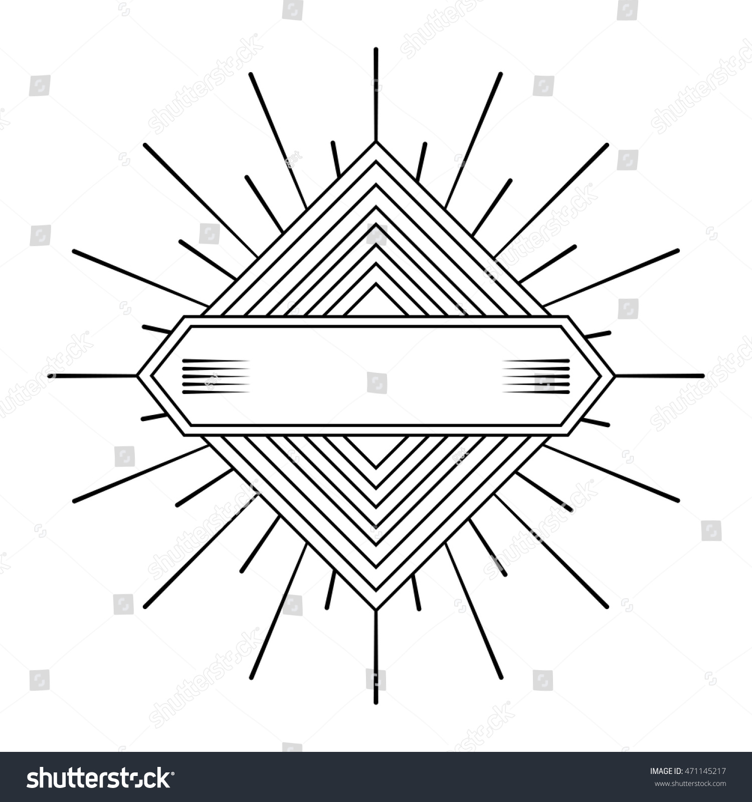 Burst Frame Isolated Background Vector Illustration Stock Vector ...