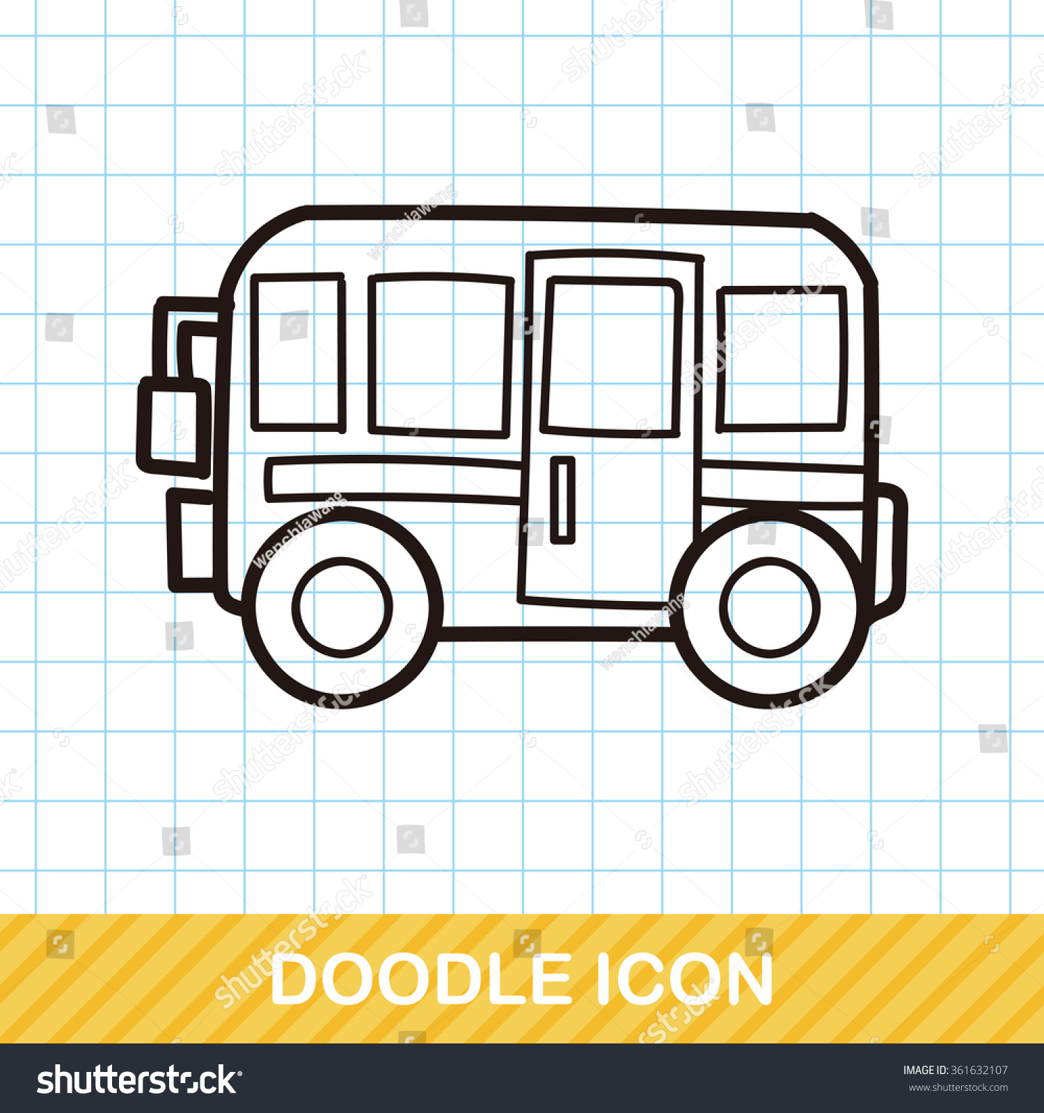 Bus Doodle Stock Vector (Royalty Free) 361632107 | Shutterstock