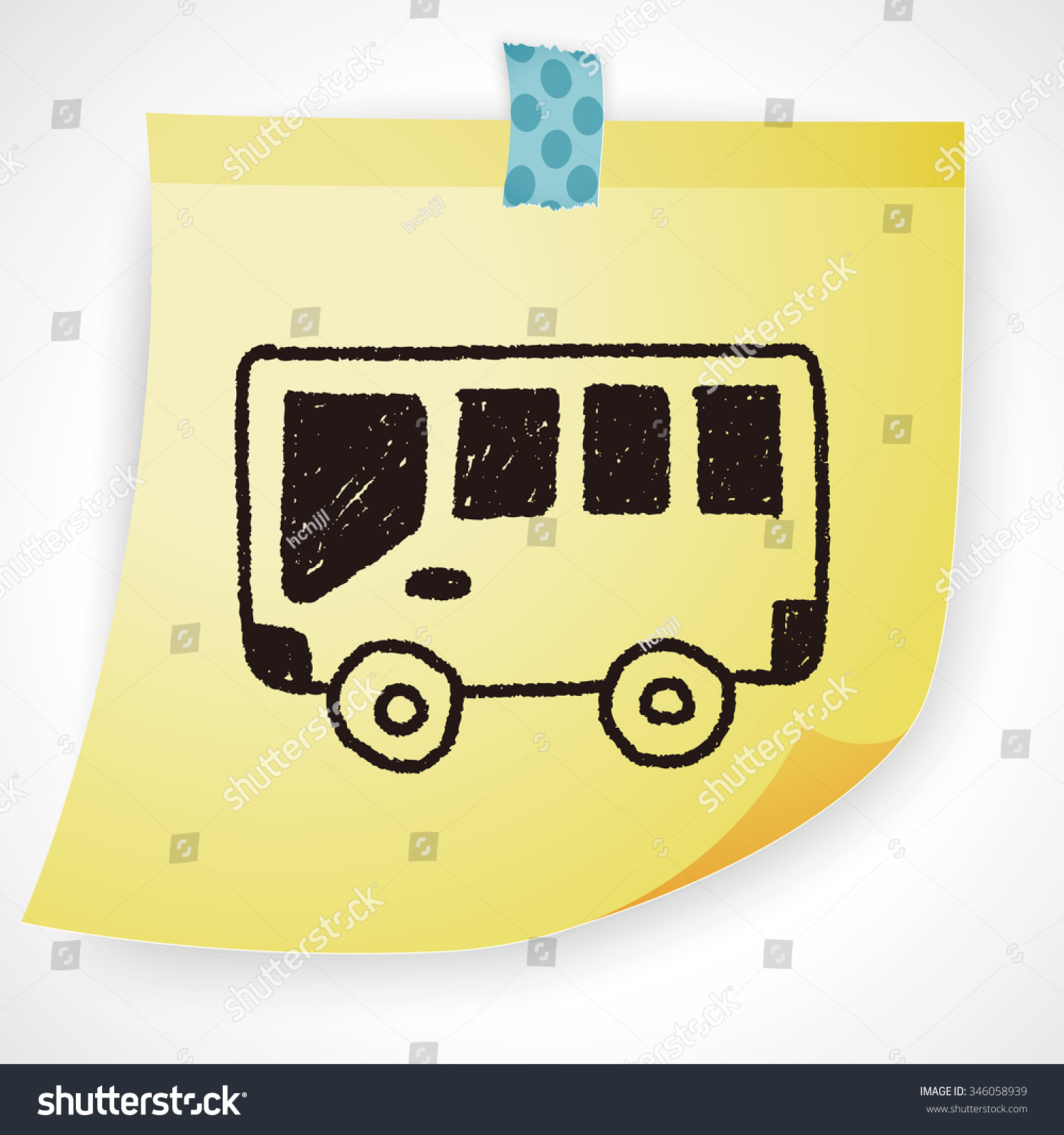 Bus Doodle Drawing Stock Vector (Royalty Free) 346058939