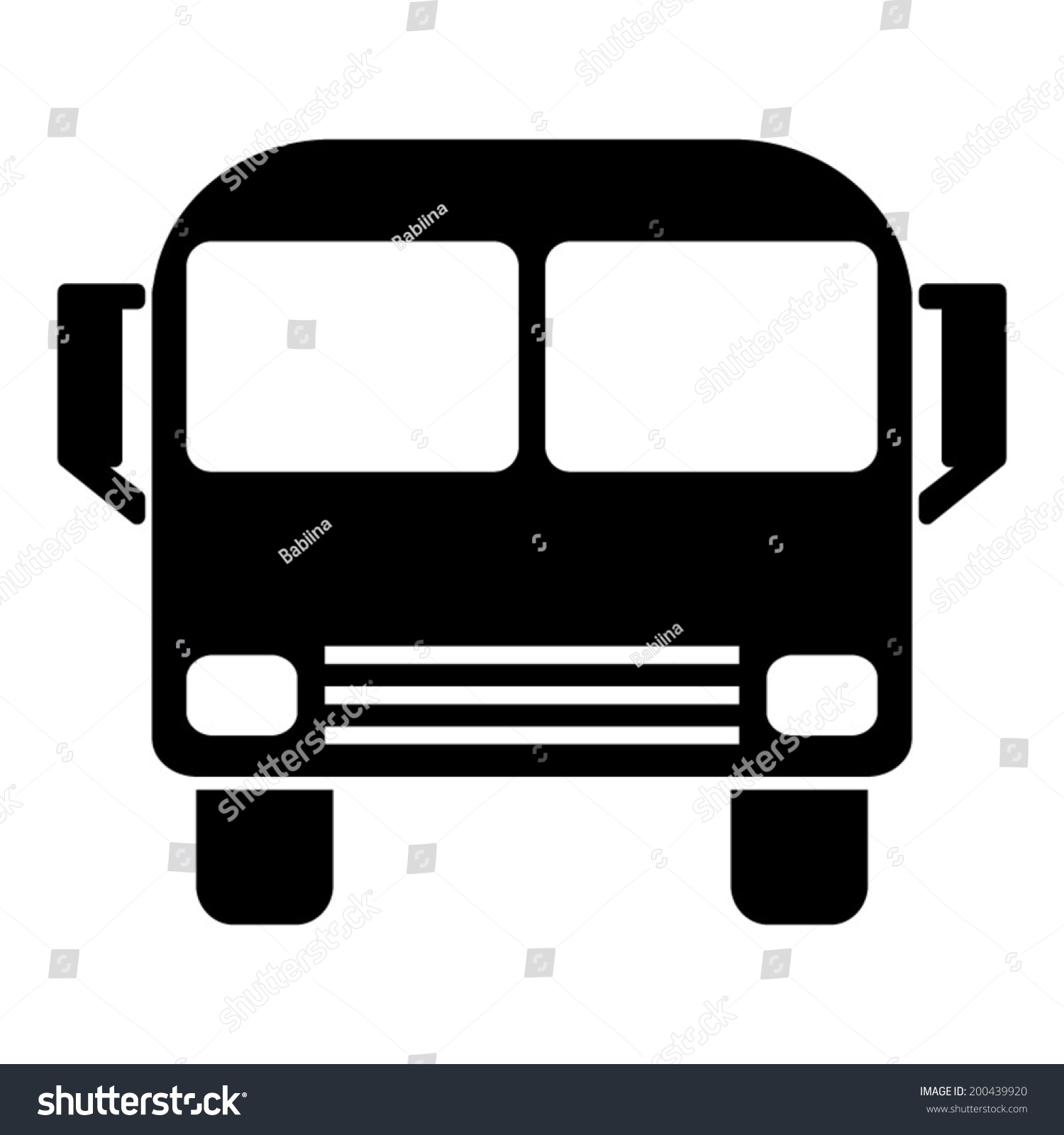 Bus Icon Black Vector Illustration Stock Vector (Royalty Free) 200439920