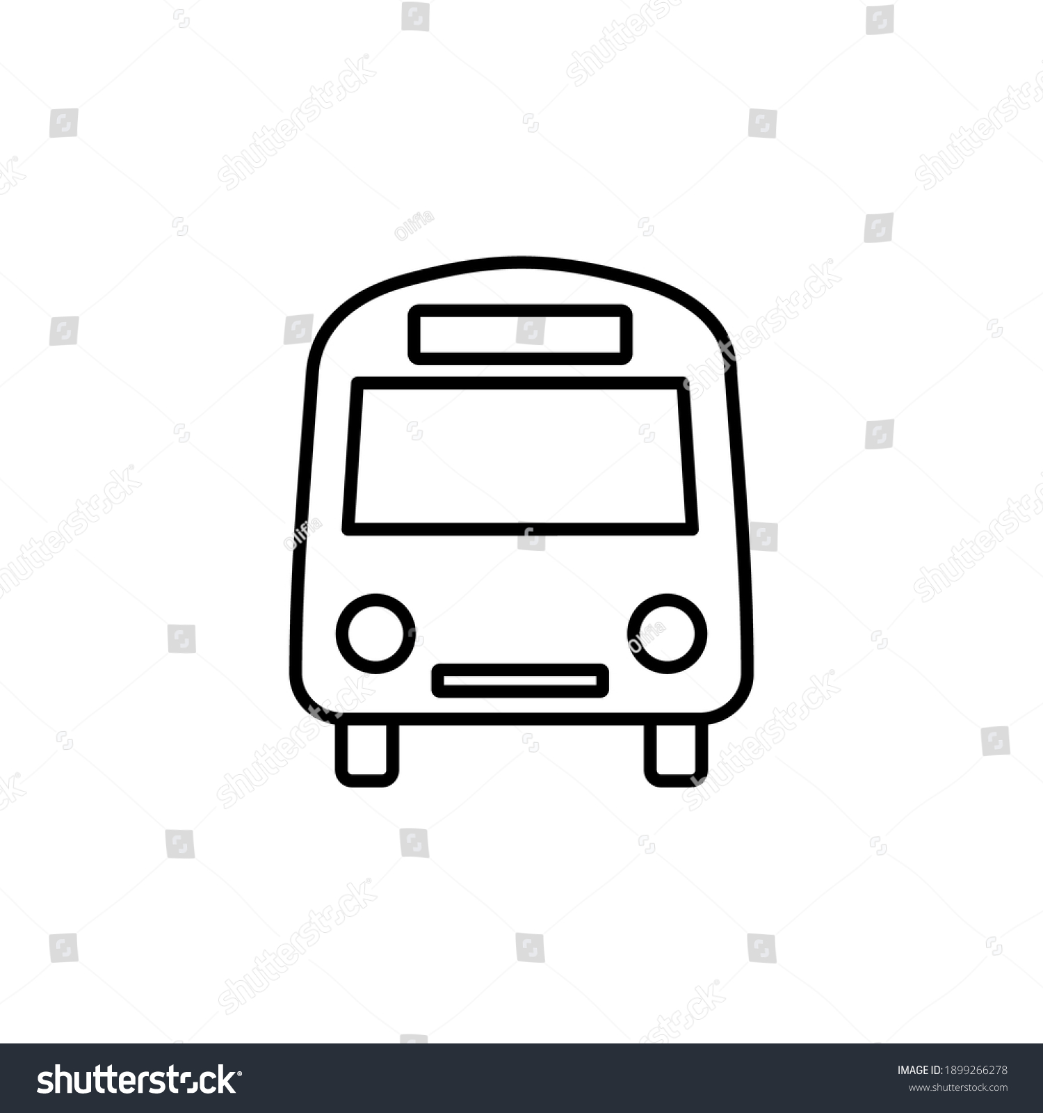 Bus Icon Vector Bus Vector Icon Stock Vector (Royalty Free) 1899266278 ...