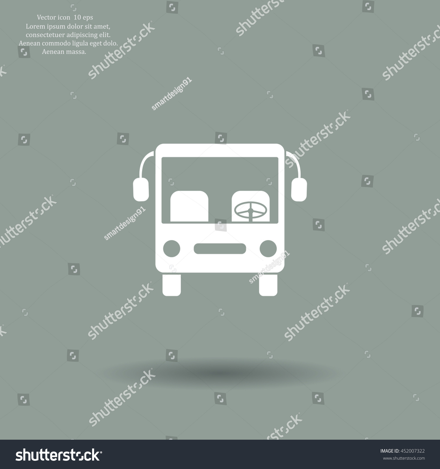 Bus Icon Vector Illustration Flat Design Stock Vector (Royalty Free ...