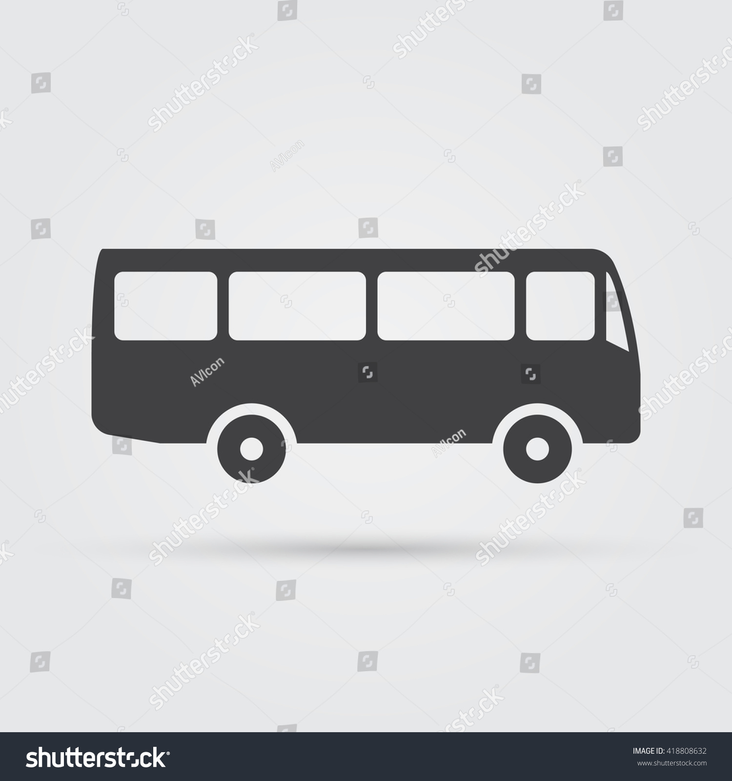 Bus Icon Vector Solid Logo Illustration Stock Vector (Royalty Free ...