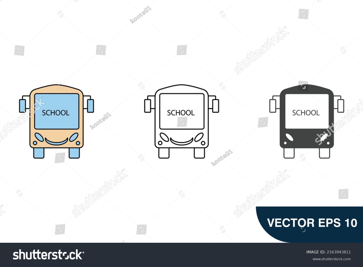 Bus Icons Symbol Vector Elements Infographic Stock Vector (Royalty Free ...