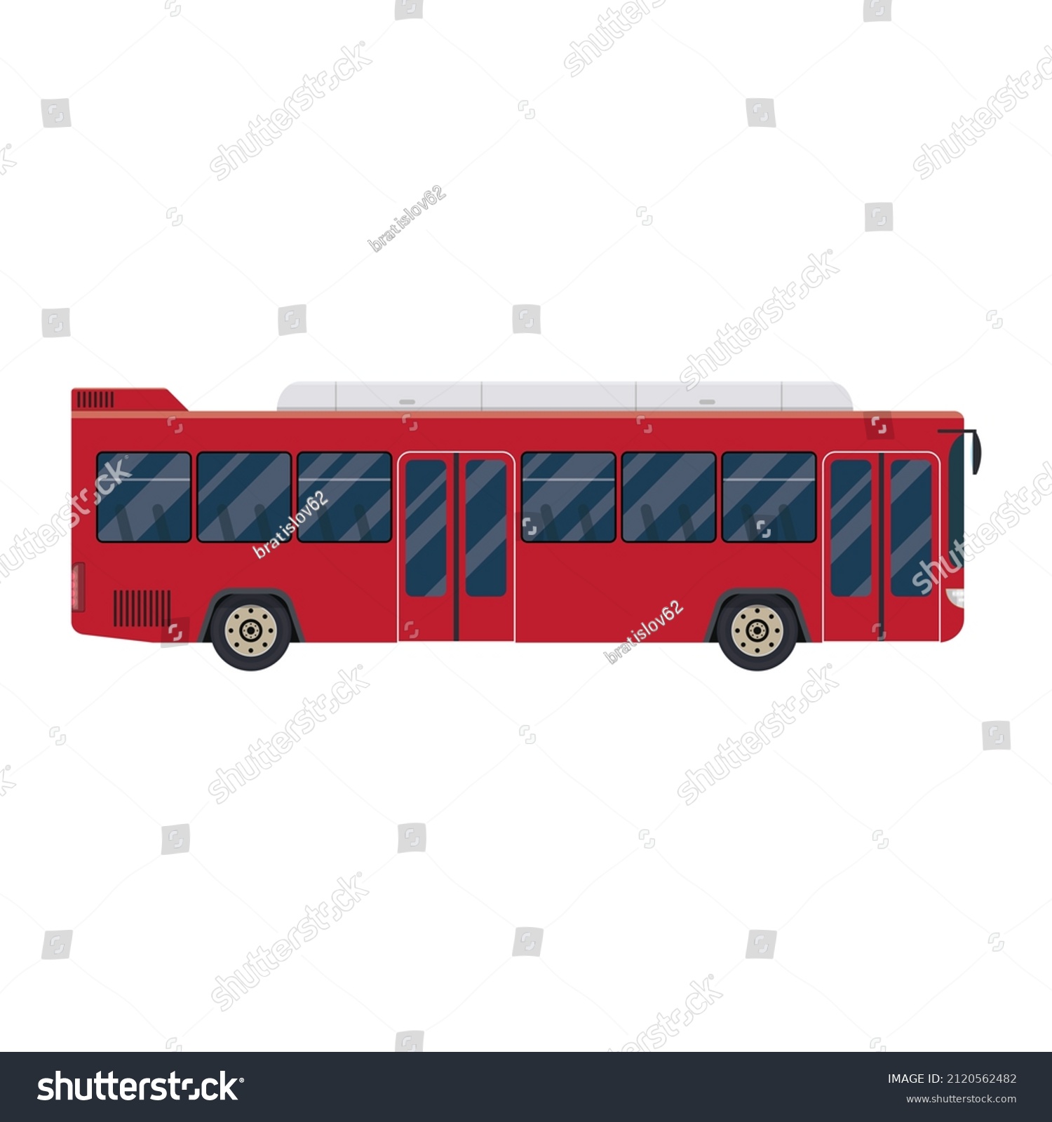 Bus Illustrations Set On Transparent Background Stock Vector (Royalty ...