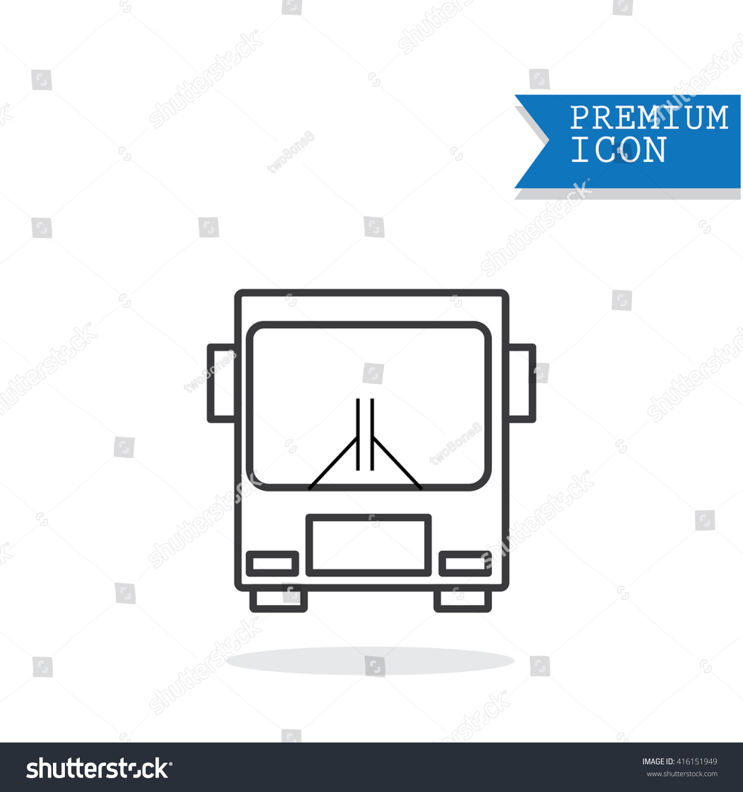 Bus Outline Icon Stock Vector (Royalty Free) 416151949