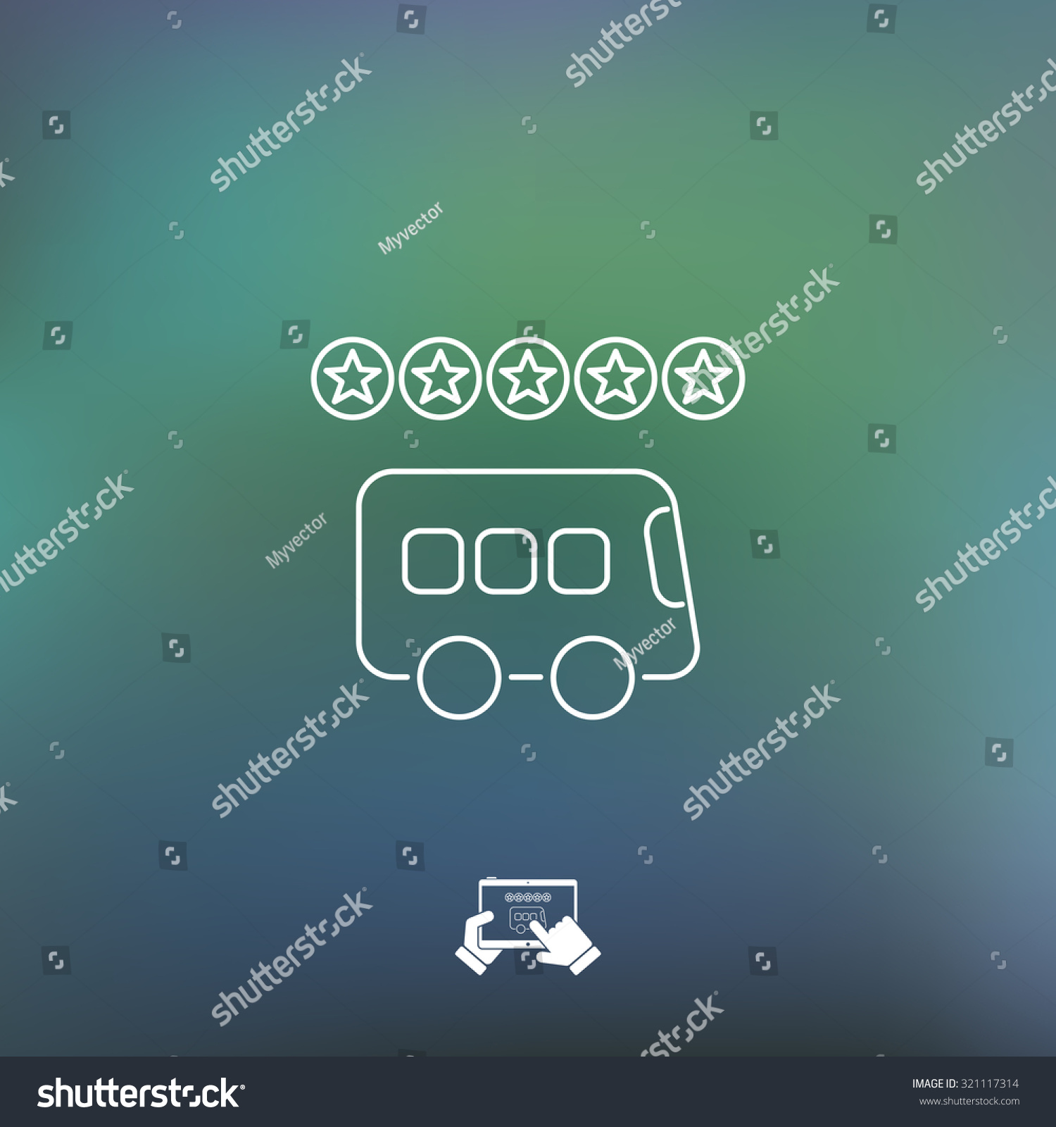 Bus Rating Icon Stock Vector (Royalty Free) 321117314