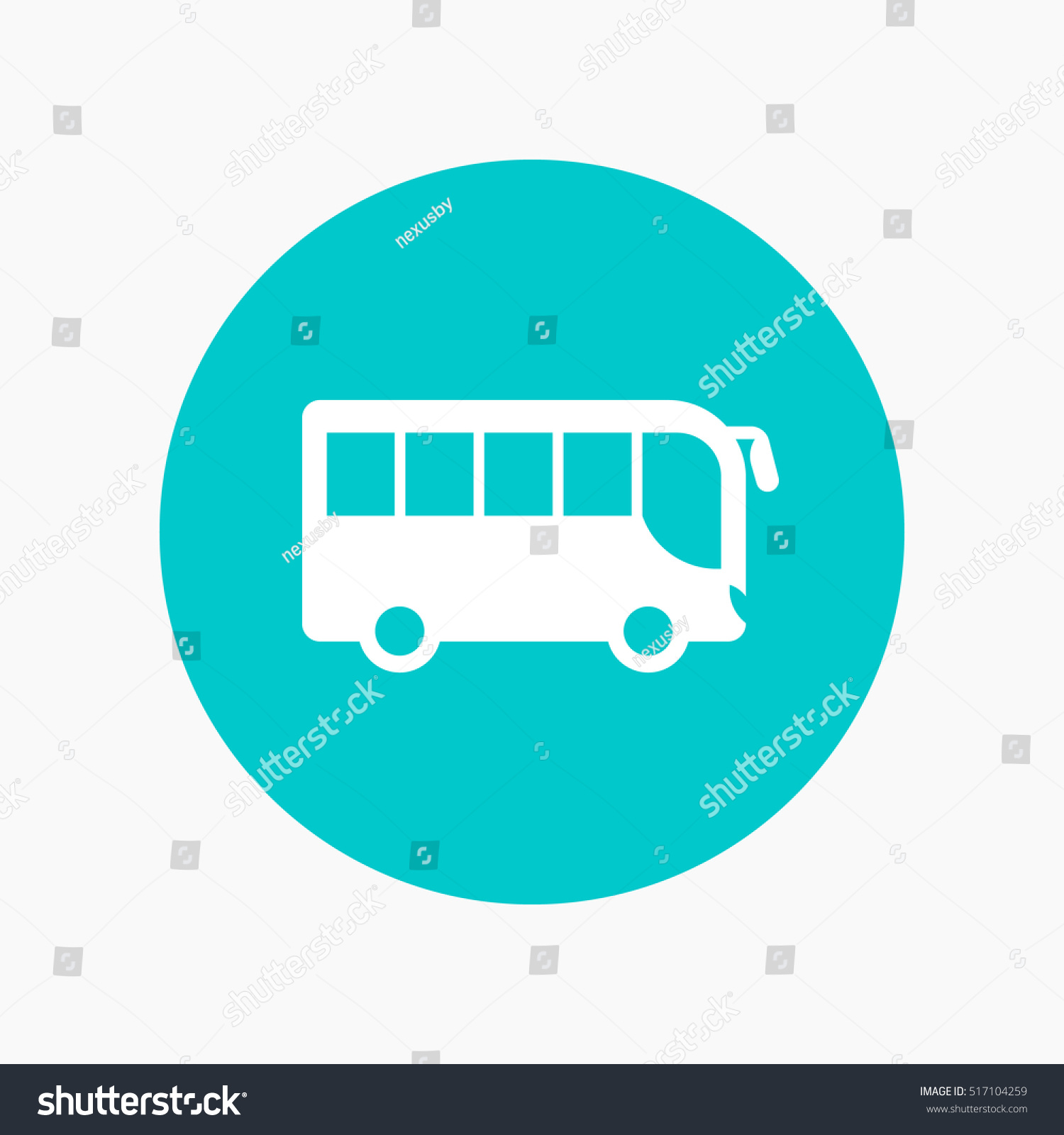 Bus Round Icon Side View: เวกเตอร์สต็อก (ปลอดค่าลิขสิทธิ์) 517104259 ...