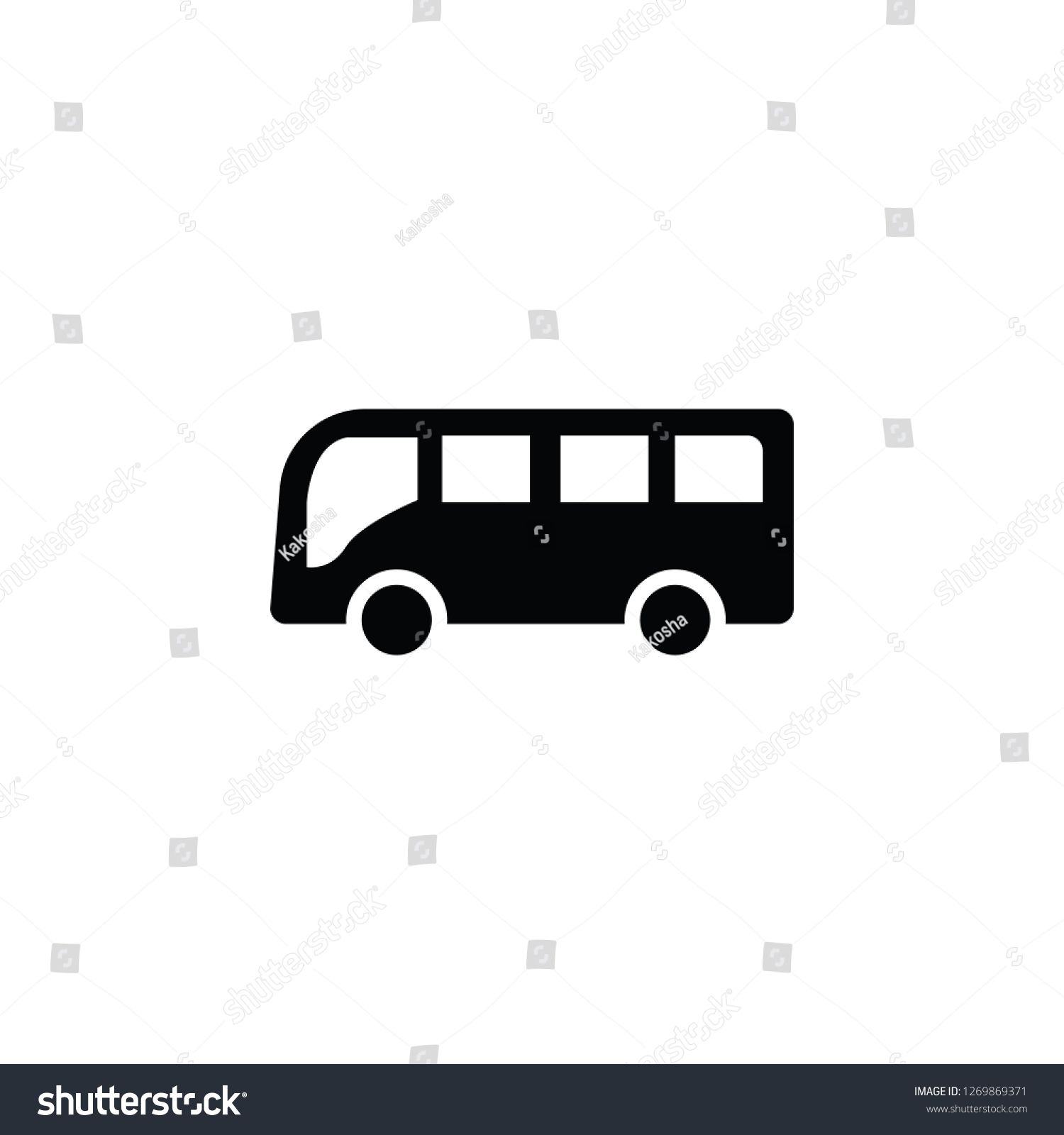 Bus Simple Icon On White Background Stock Vector (Royalty Free ...