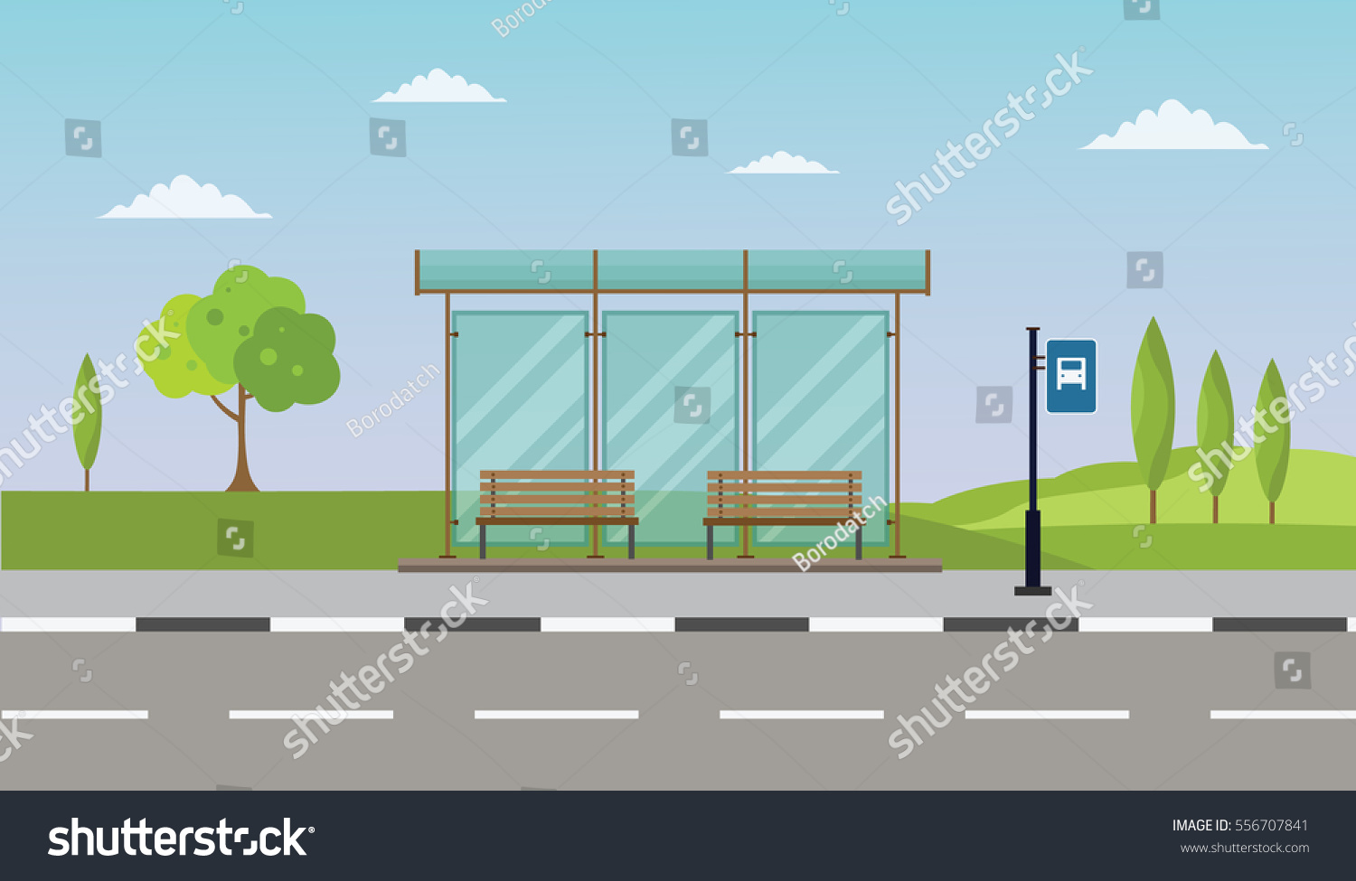7,480 Bus stop cartoon Images, Stock Photos & Vectors | Shutterstock