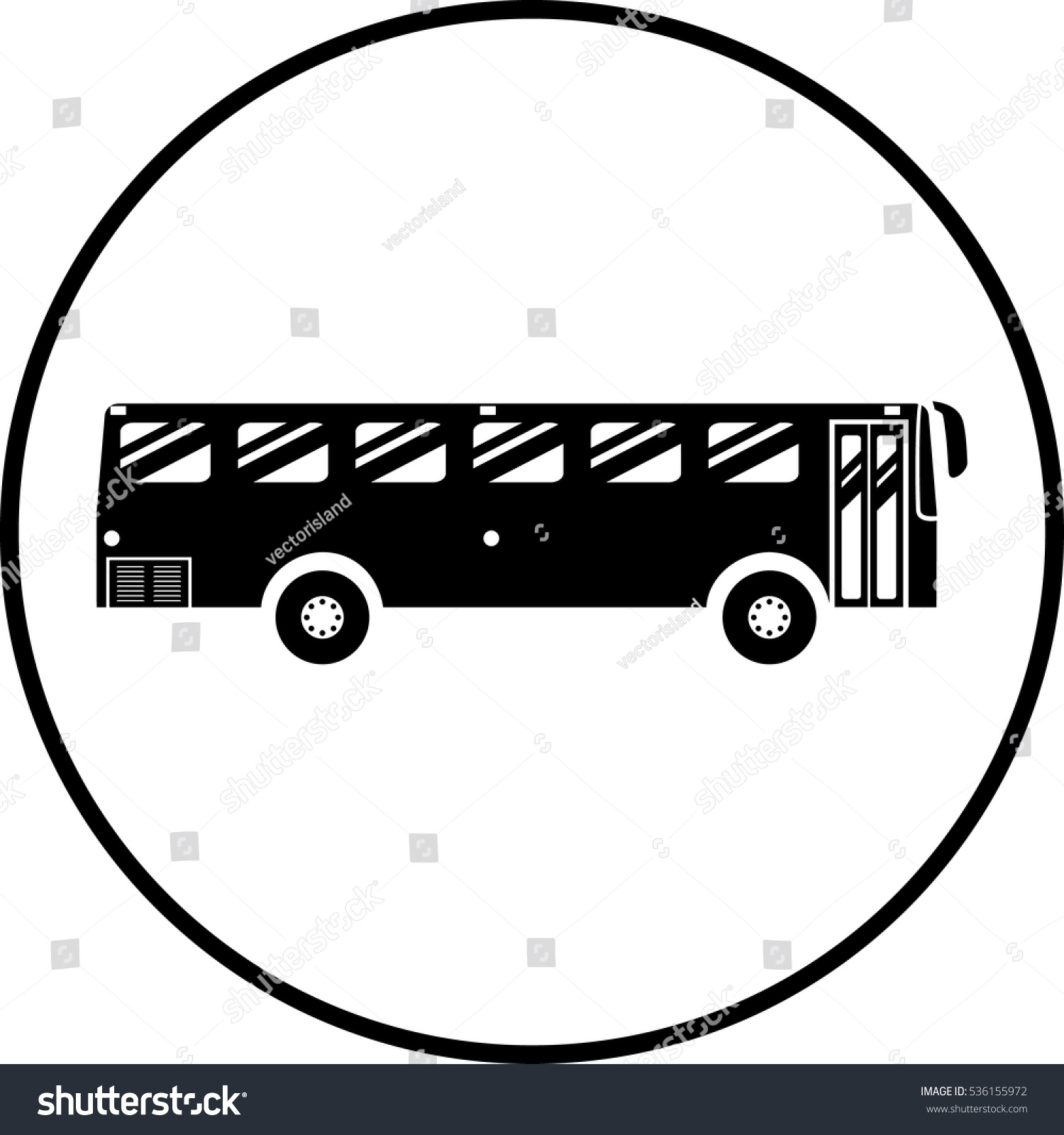 símbolo de bus: vector de stock (libre de regalías) 536155972 ...