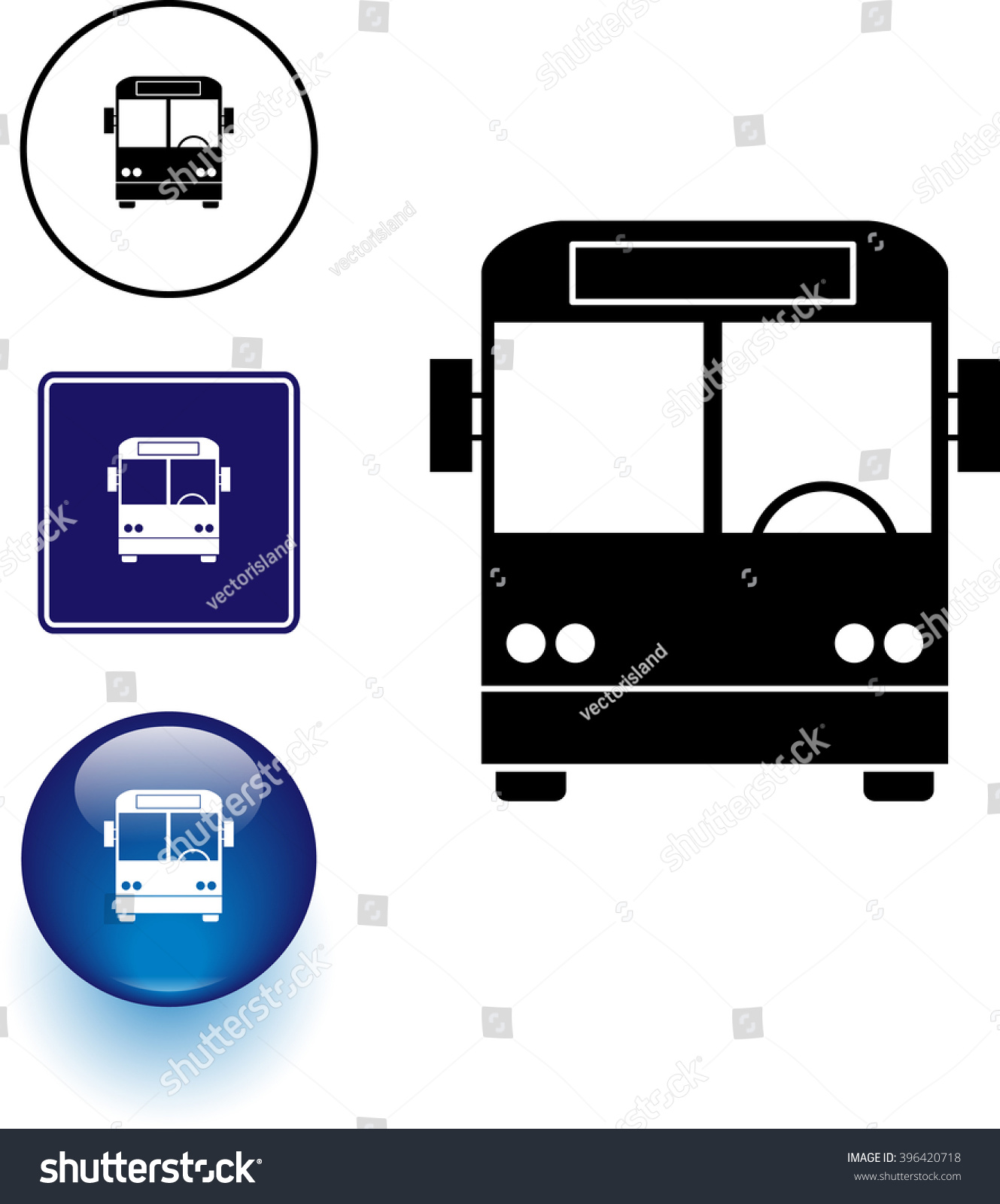 Bus Symbol Sign Button Stock Vector (Royalty Free) 396420718 | Shutterstock