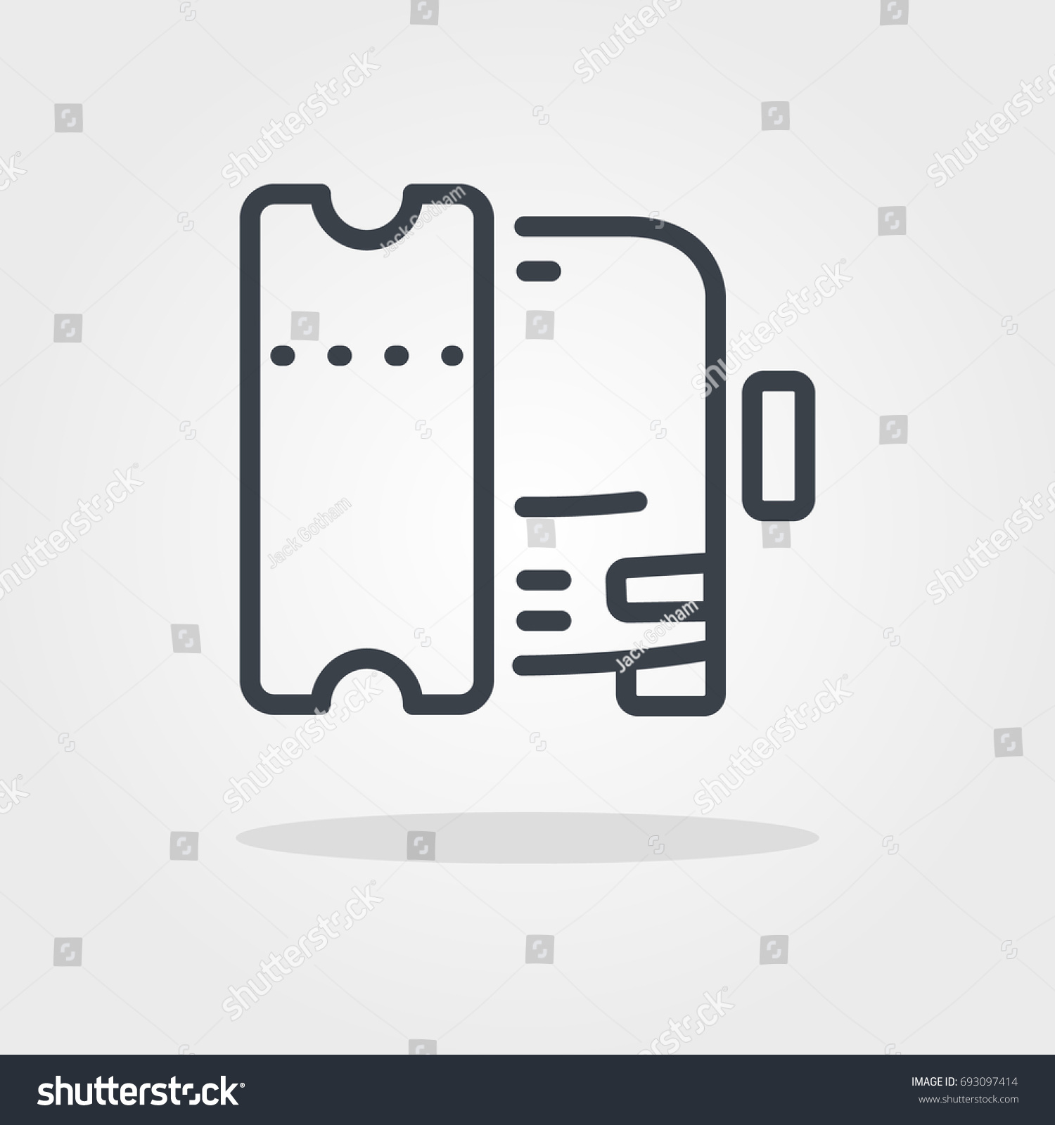 Bus Ticket Fare Icon Stock Vector (Royalty Free) 693097414