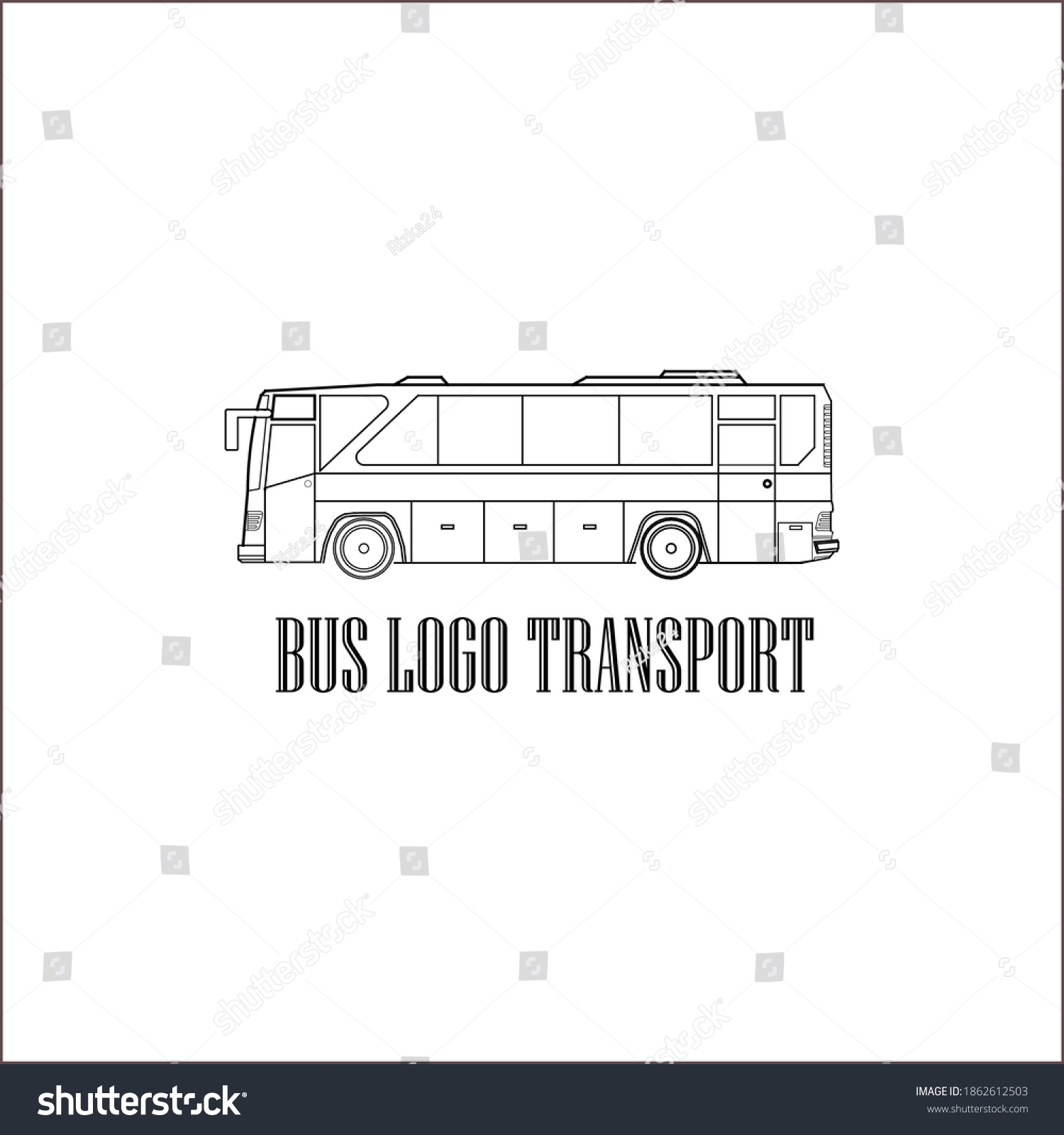 Bus Transportation Logo Icon Vector Stock Vector (Royalty Free) 1862612503
