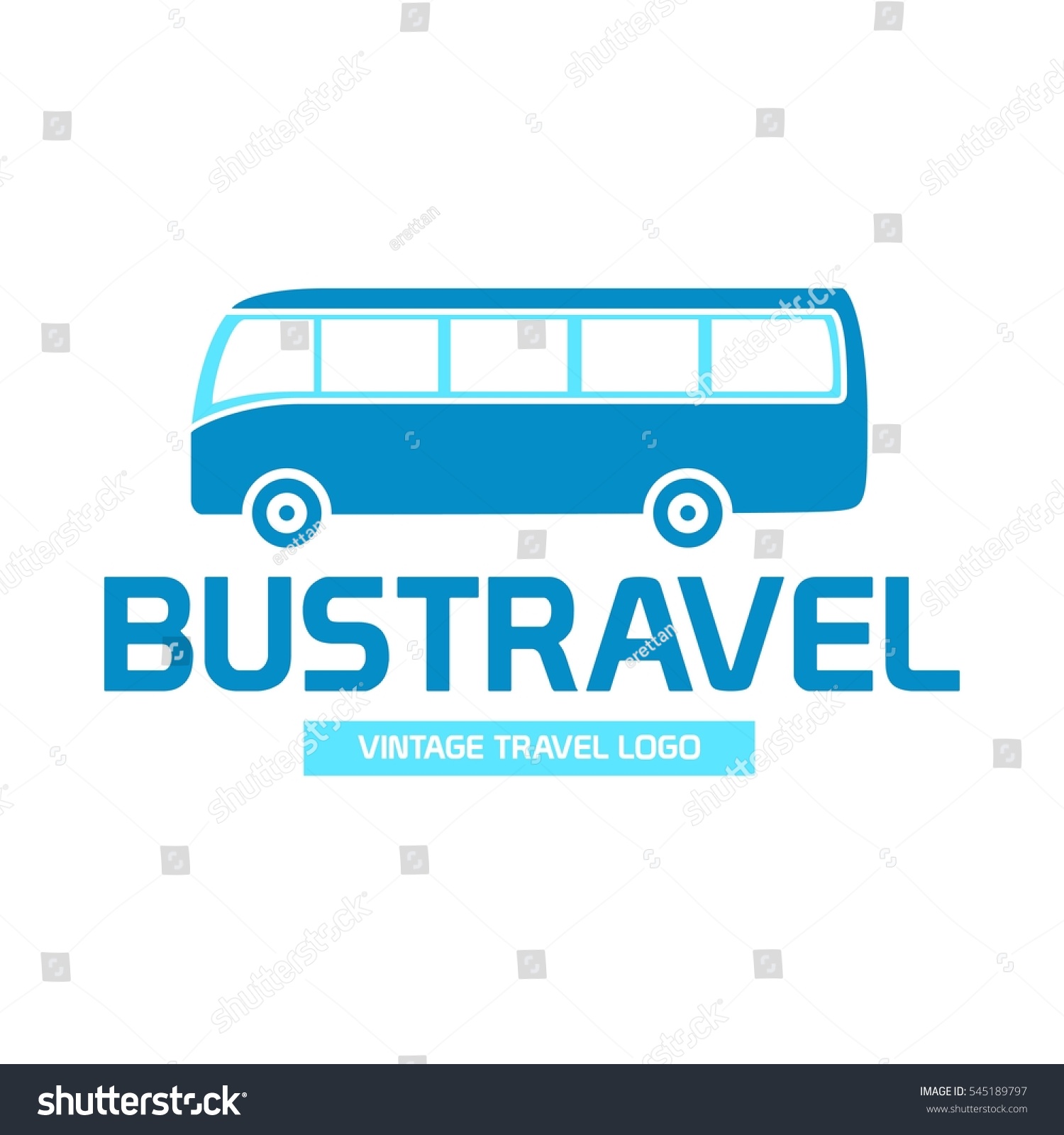 Bus Travel Logo Stock Vector (Royalty Free) 545189797