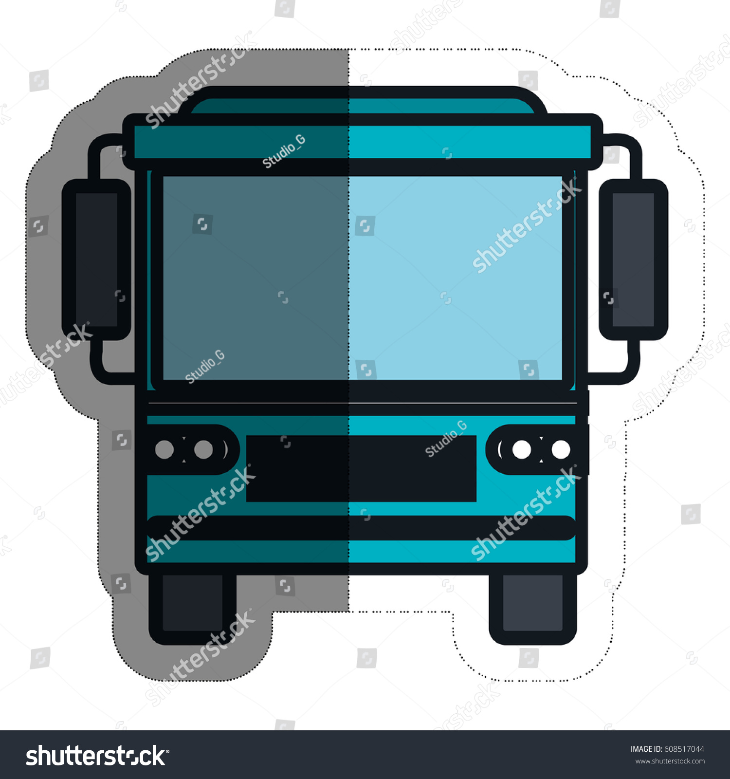Bus Vehicle Icon Stock Vector (Royalty Free) 608517044 | Shutterstock