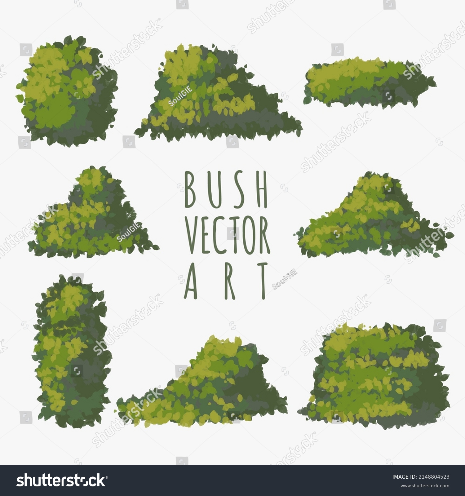 Bush Drawing Vector Set Tree Vector: เวกเตอร์สต็อก (ปลอดค่าลิขสิทธิ์ ...