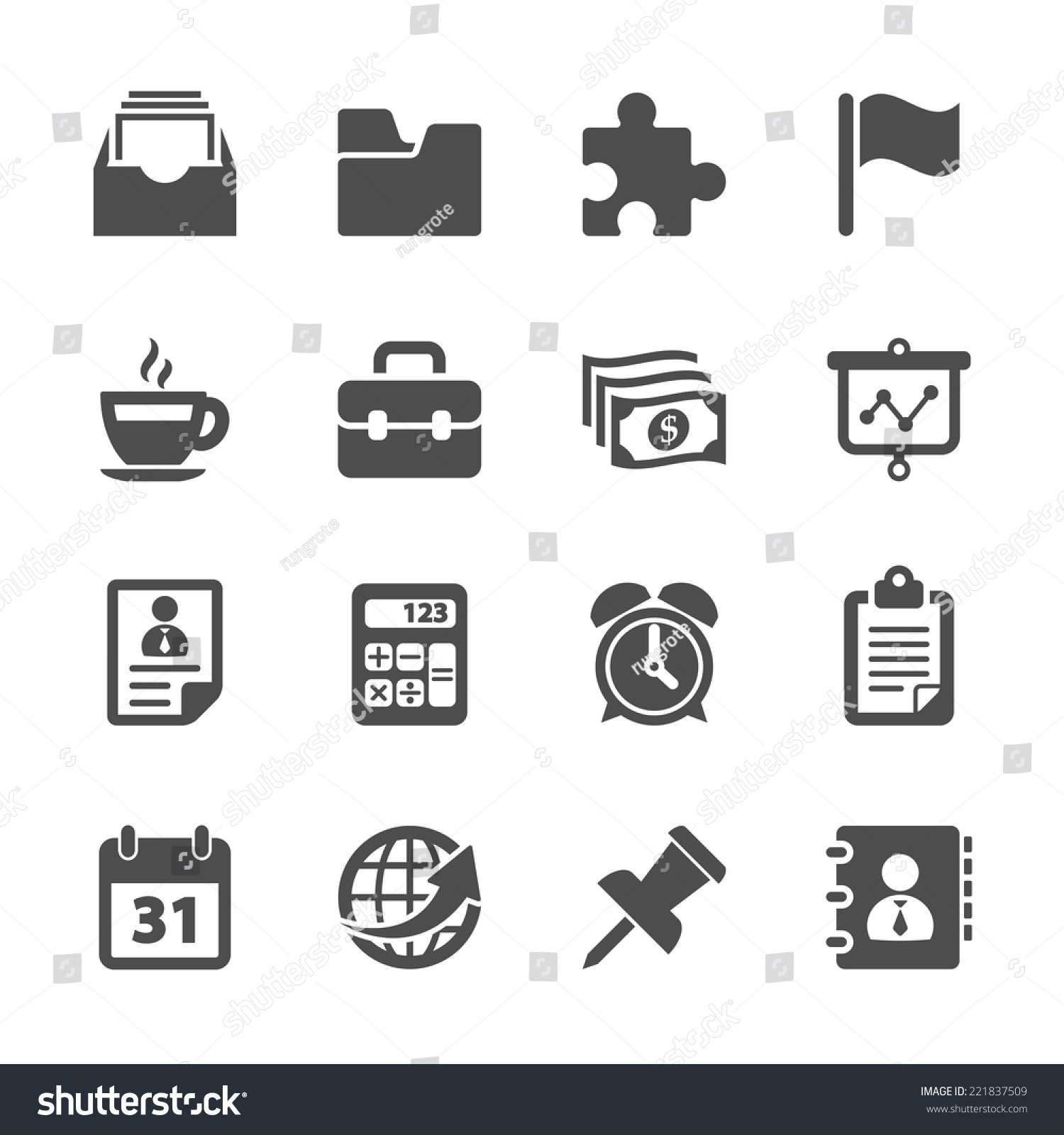 conjunto de iconos de trabajo de: vector de stock (libre de regalías ...