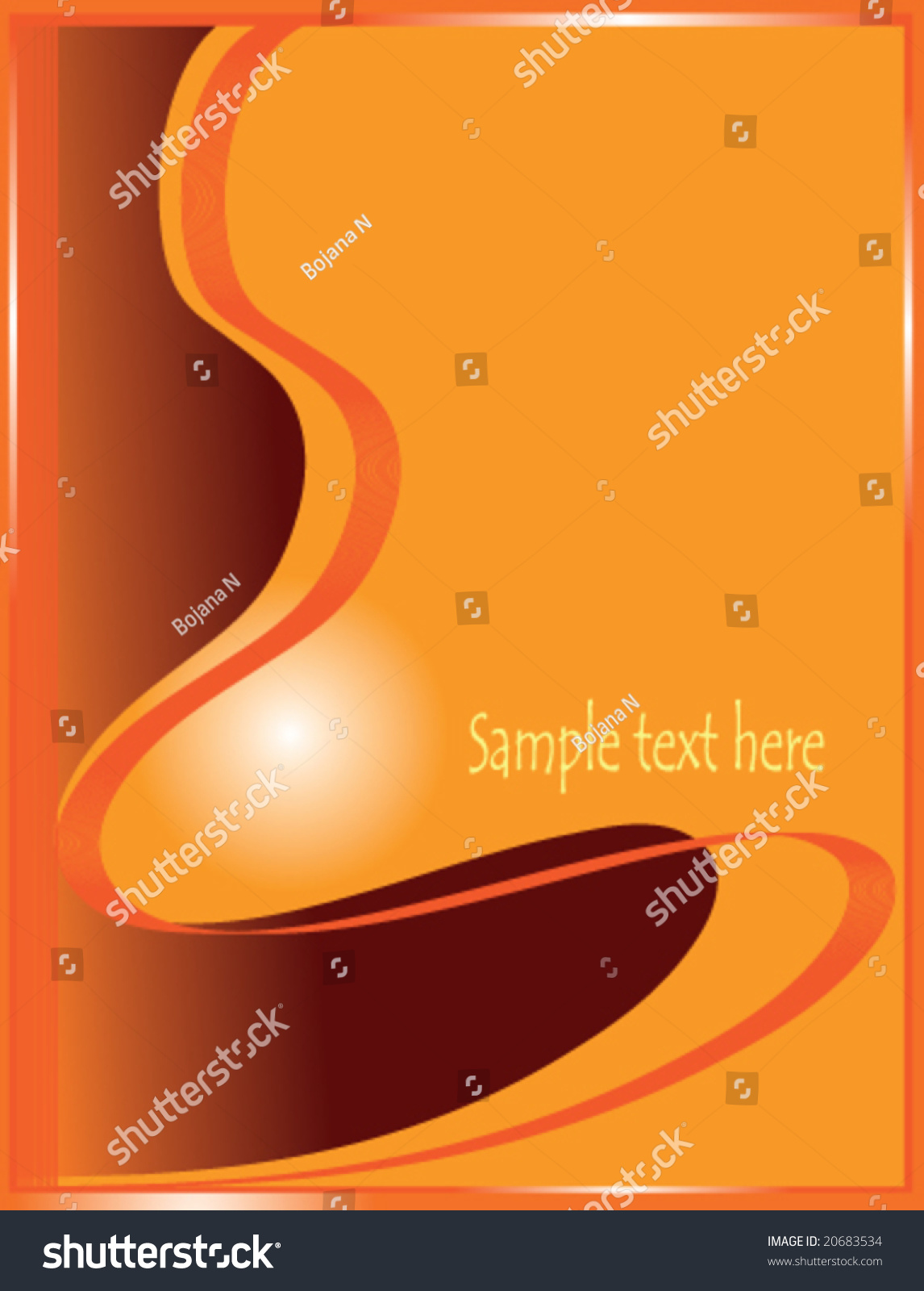 Business Background Orange Stock Vector (Royalty Free) 20683534