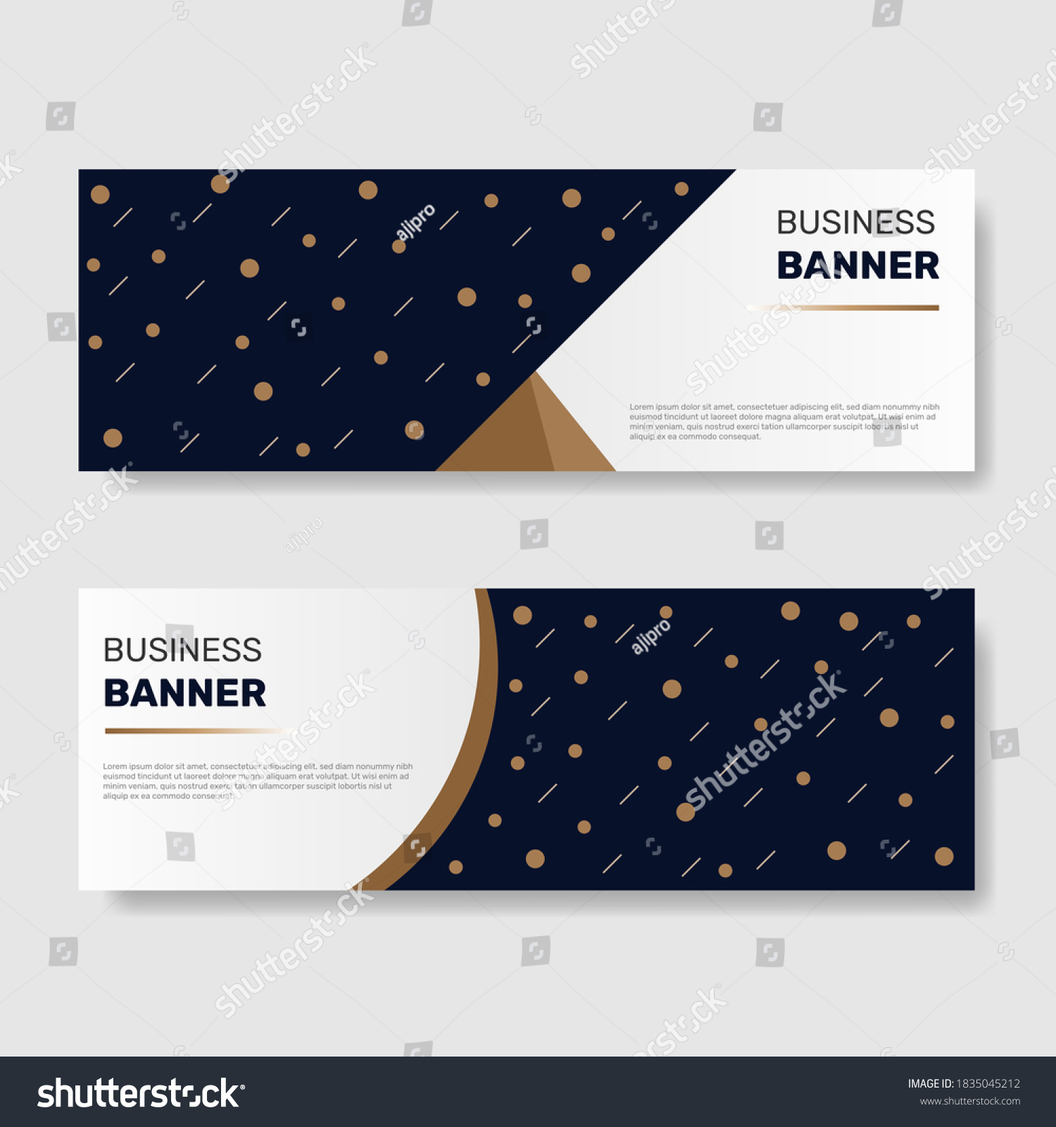 Business Banner Template Dot Lines Pattern Stock Vector (Royalty Free ...