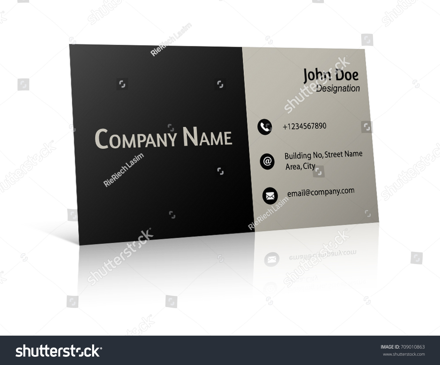 Business Card Clean Design Template Vector Stock Vector (Royalty Free ...