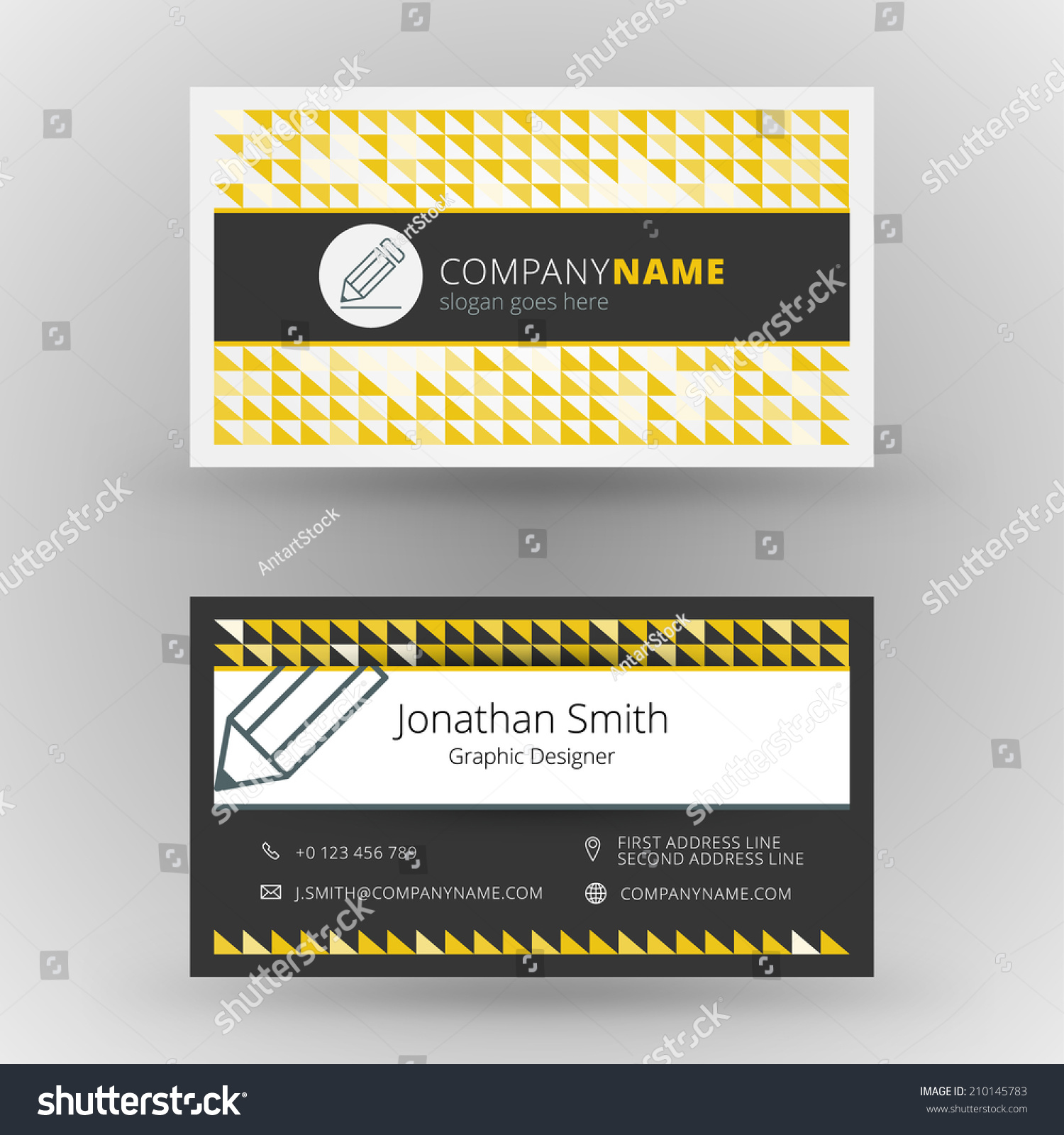 Business Card Design Template Vector Background: เวกเตอร์สต็อก (ปลอดค่า ...