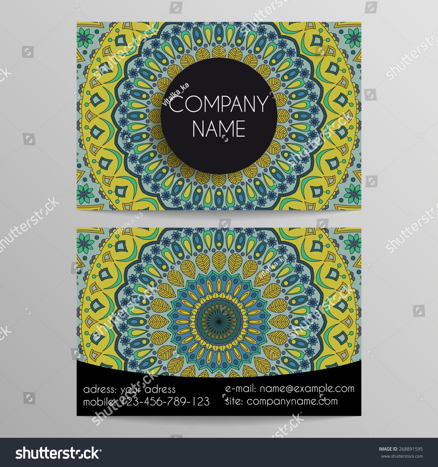 Business Card Patterns Stock Vector (Royalty Free) 268891595 | Shutterstock