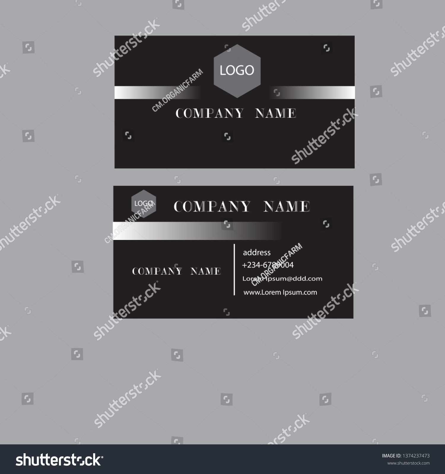 Business Card Template Back White Vector Stock Vector (Royalty Free ...