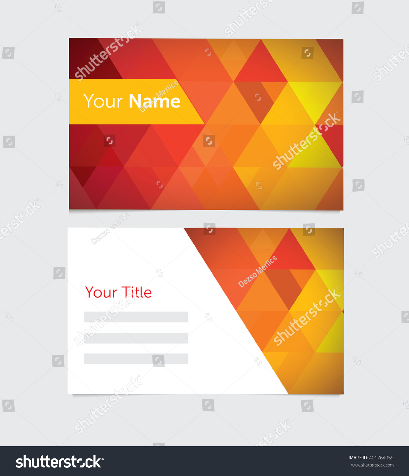 Business Card Template Retro Background Pattern: vector de stock (libre ...