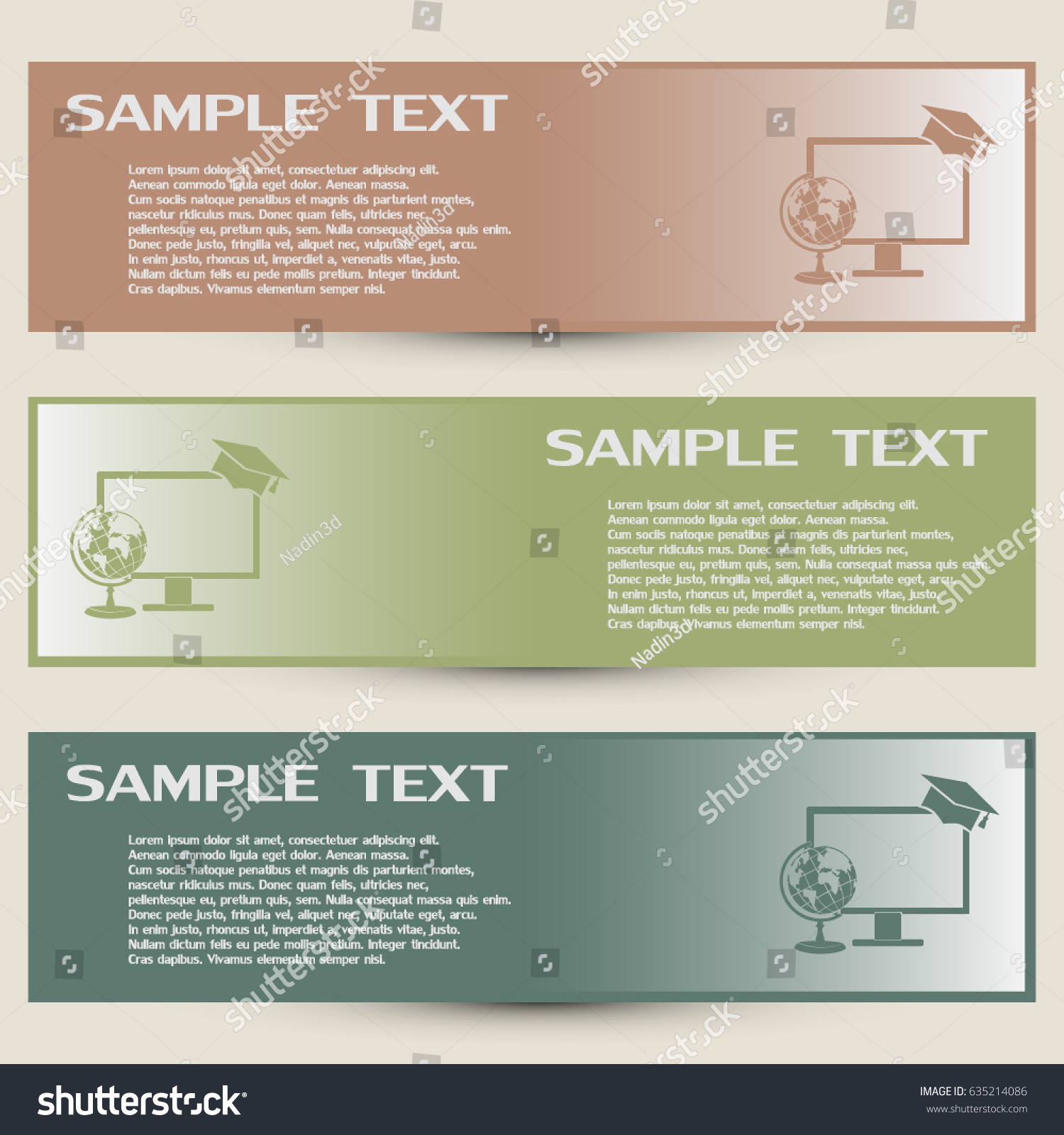 Business Cards Design Elearning Concept Design Stock Vector (Royalty ...