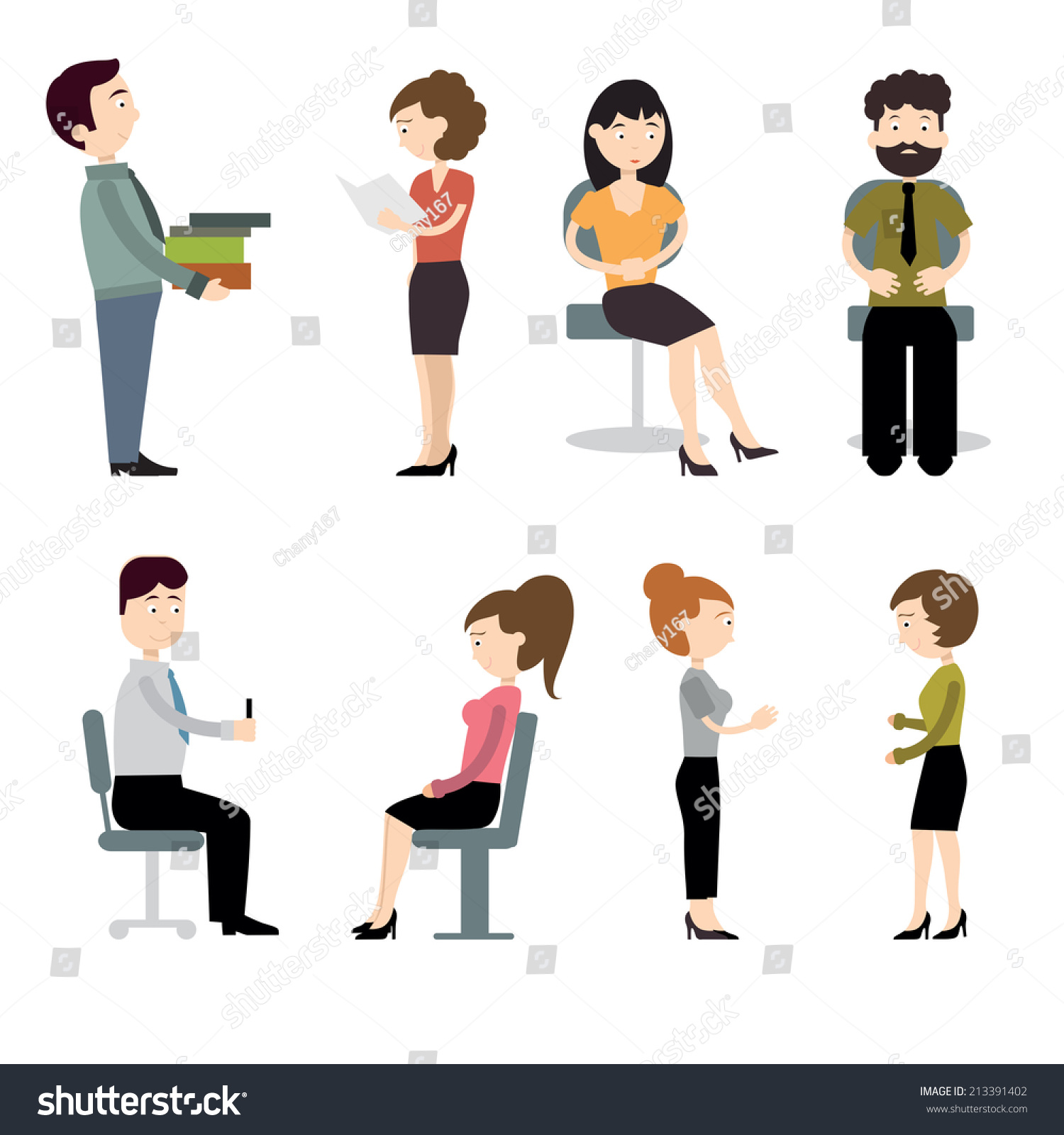 Business Characters Work Stock Vector (Royalty Free) 213391402 ...