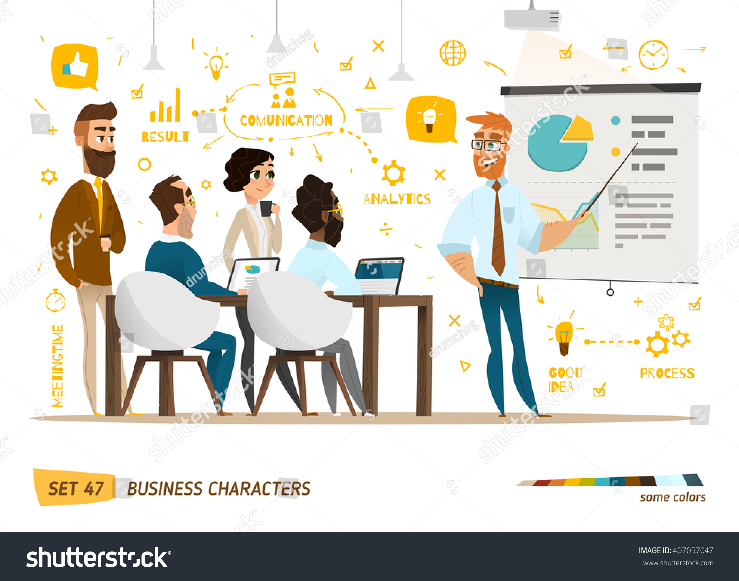 Business Characters Collection Stock Vector (Royalty Free) 407057047 ...