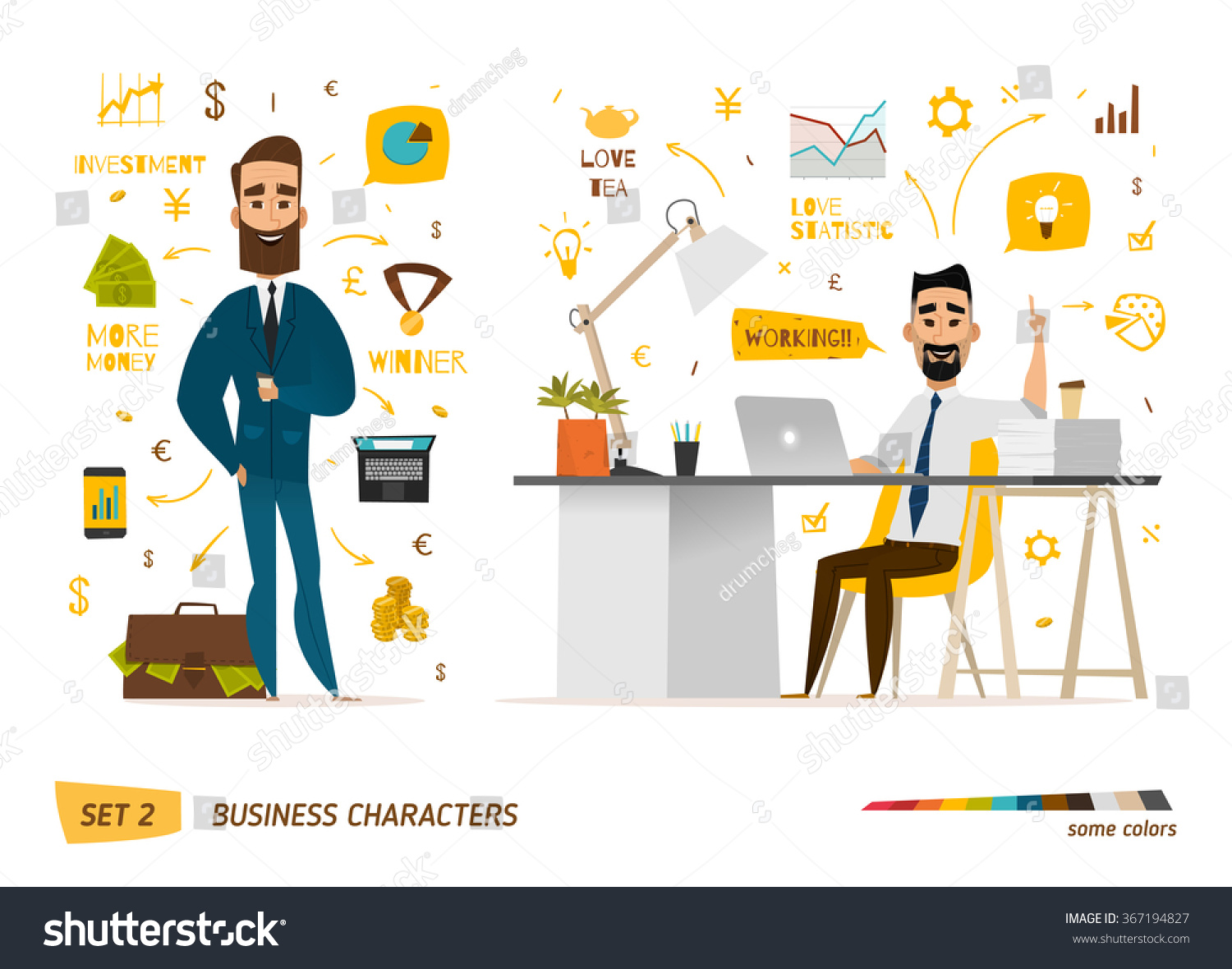 Business Characters Scene: vetor stock (livre de direitos) 367194827 ...