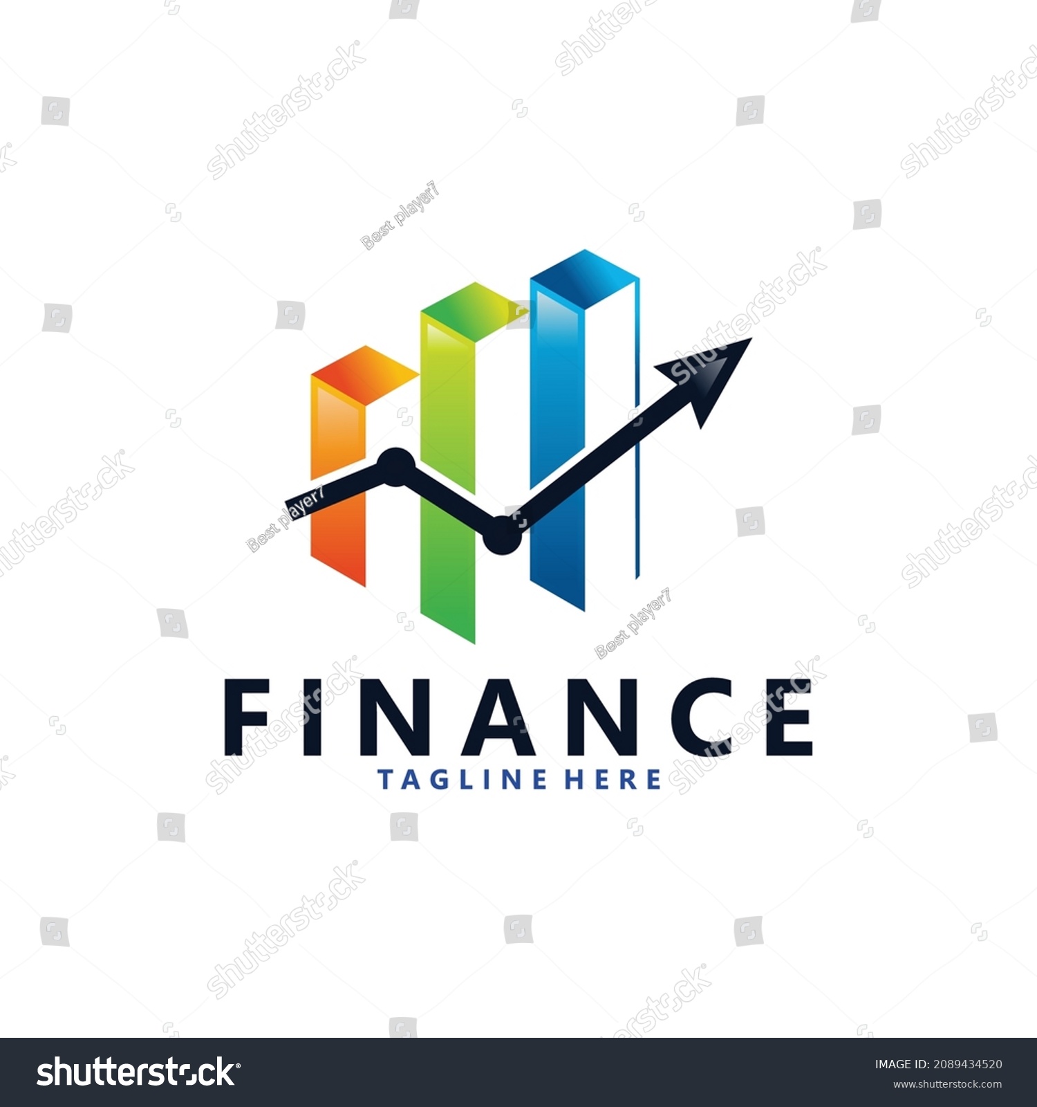 Business Chart Logo Icon Vector Isolated Stock Vector (Royalty Free ...