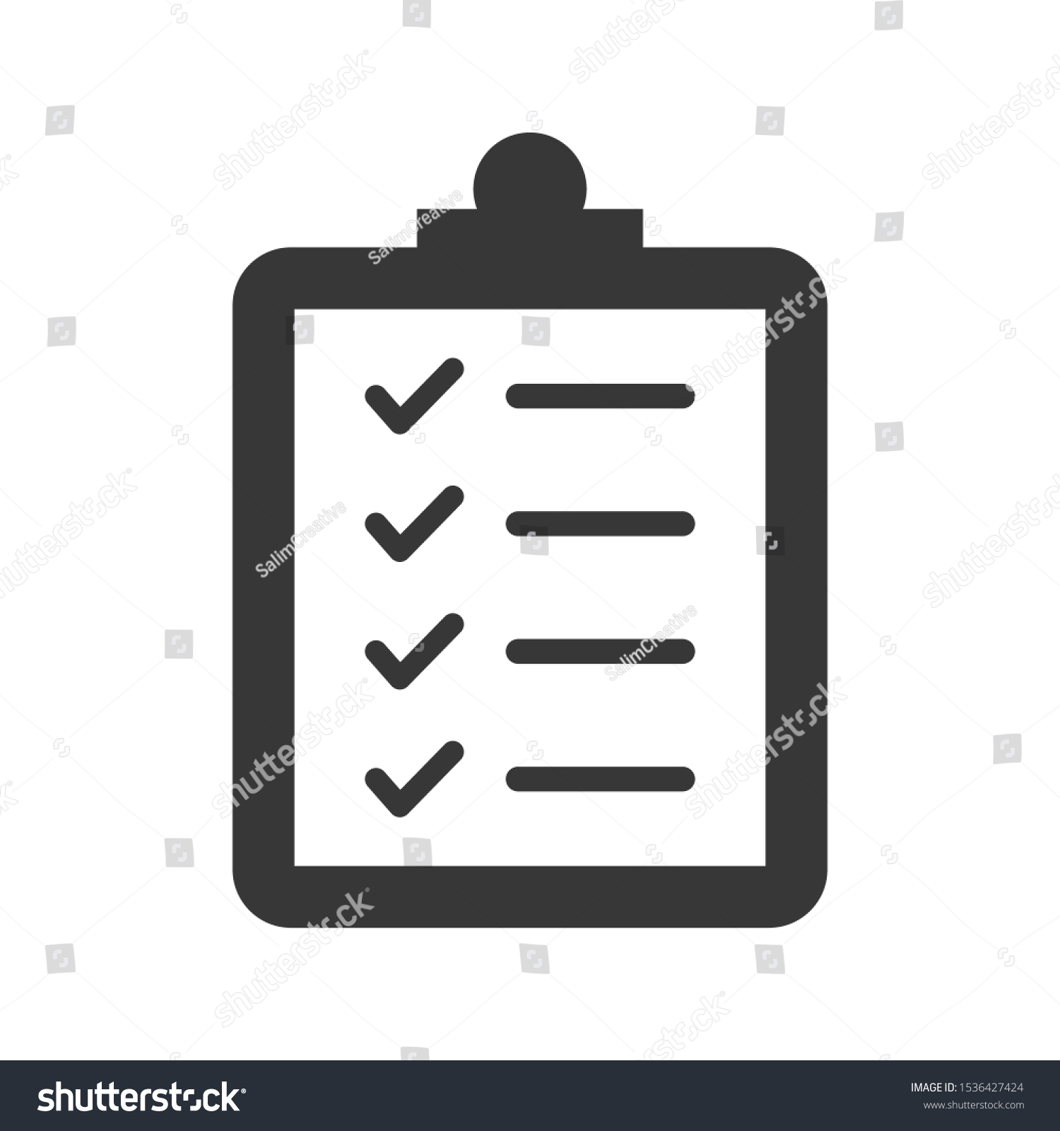 Business Checklist Test Vector Icon Stock Vector (Royalty Free ...