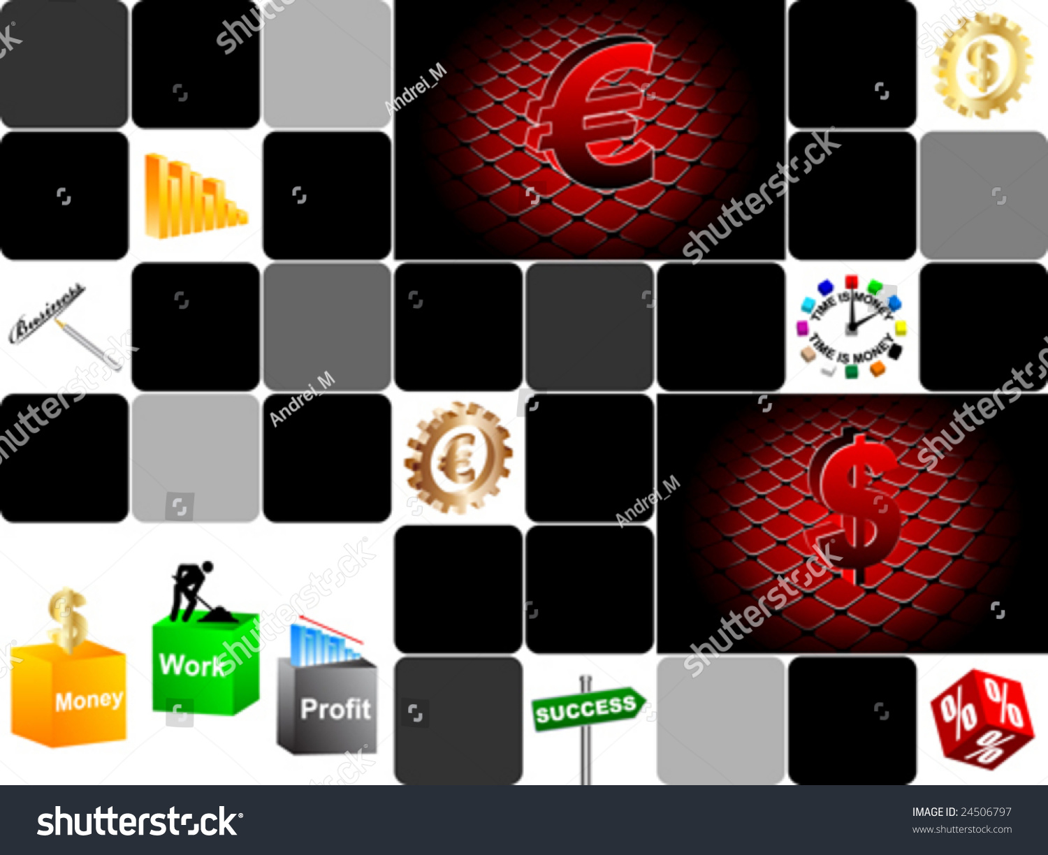 Business Collage Vector Illustration Stock Vector (Royalty Free ...