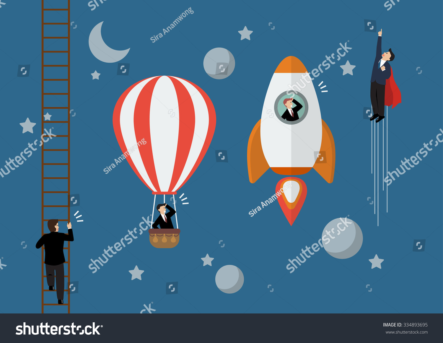 Concepto de competencia comercial. Estilo plano: vector de stock (libre ...