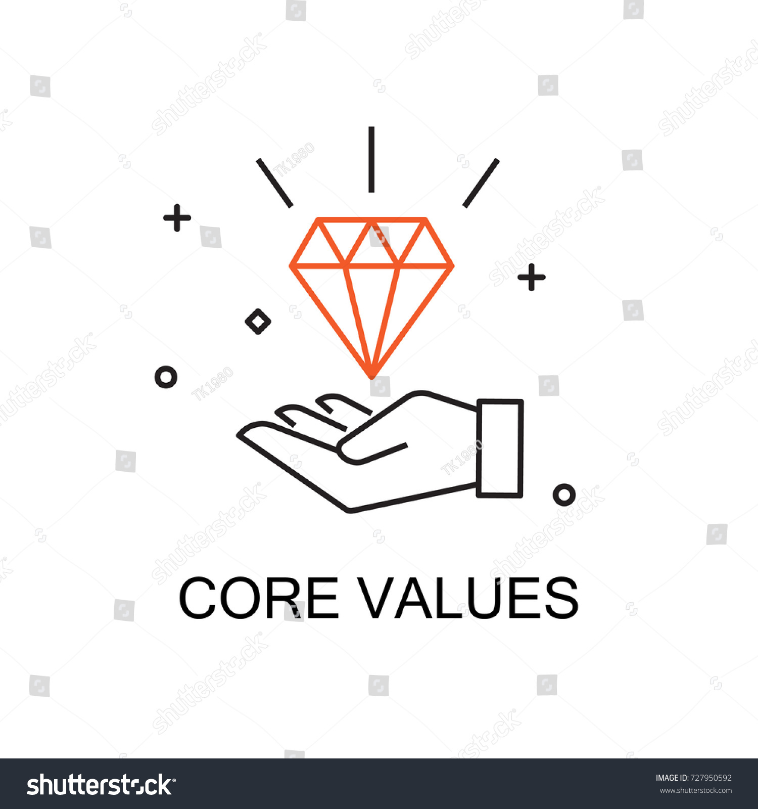 Business Core Values Creative Idea Concept Stock Vector (Royalty Free ...